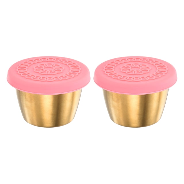 Uxcell 2pcs Small Condiment Containers with Lids, Stainless Steel ...