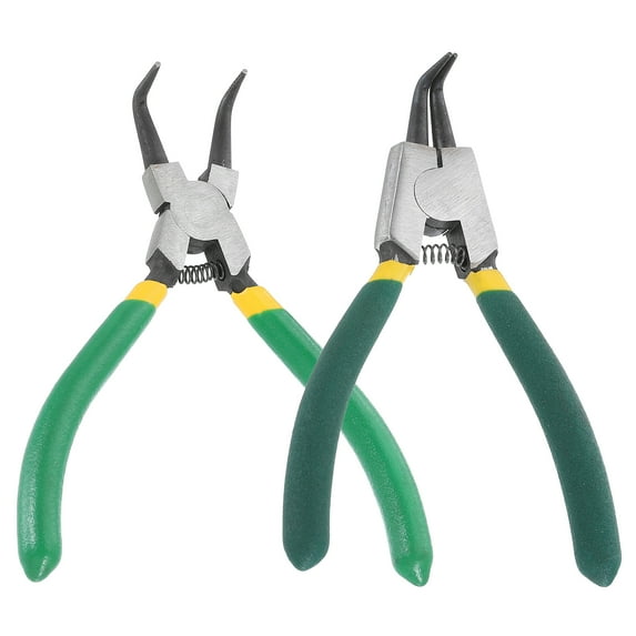 Uxcell 2pcs Snap Ring Plier 5" Internal/External Circlip Pliers Bent ...