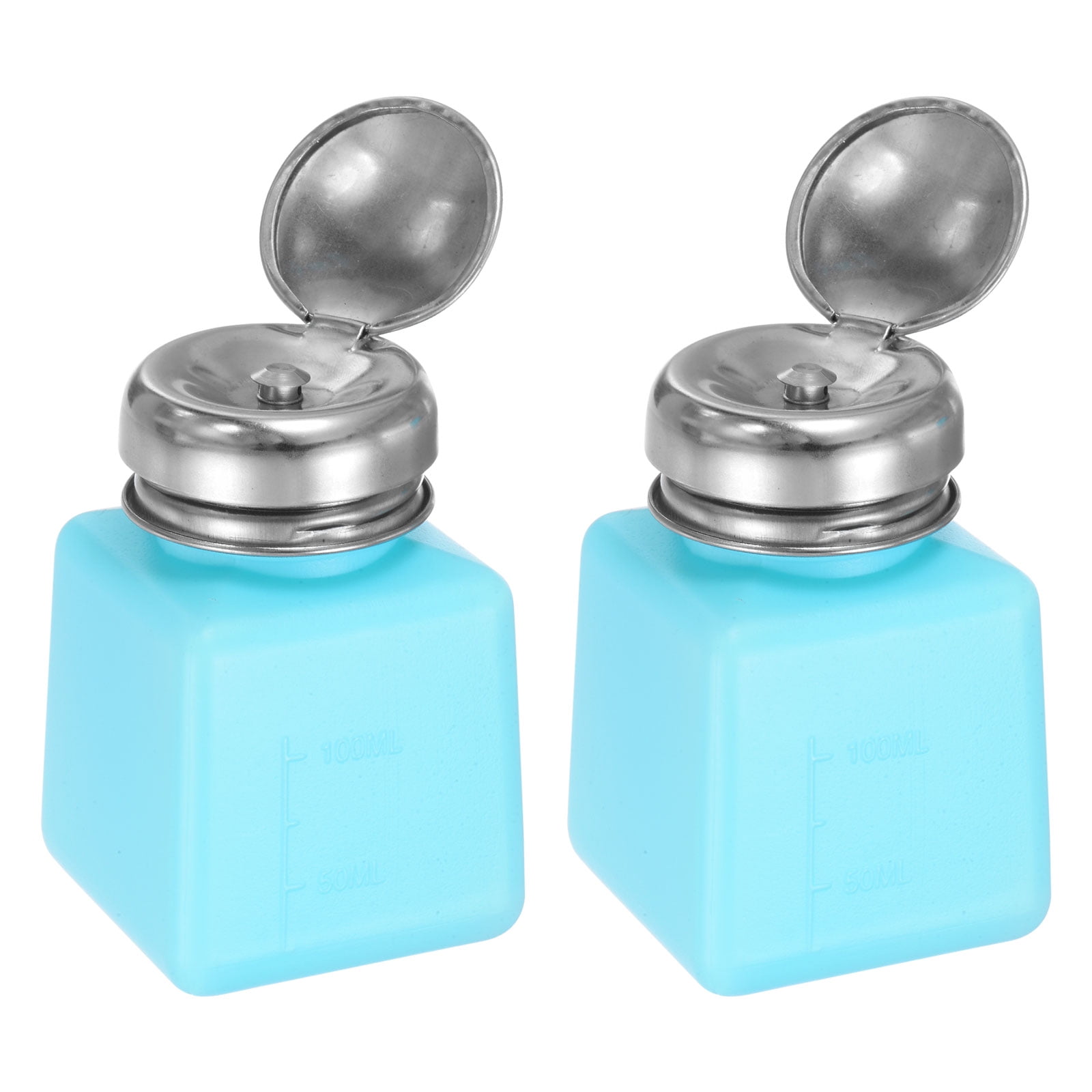 Uxcell 2pcs Solvent Alcohol Dispenser 100ml(3.4oz) Push Down Liquid ...