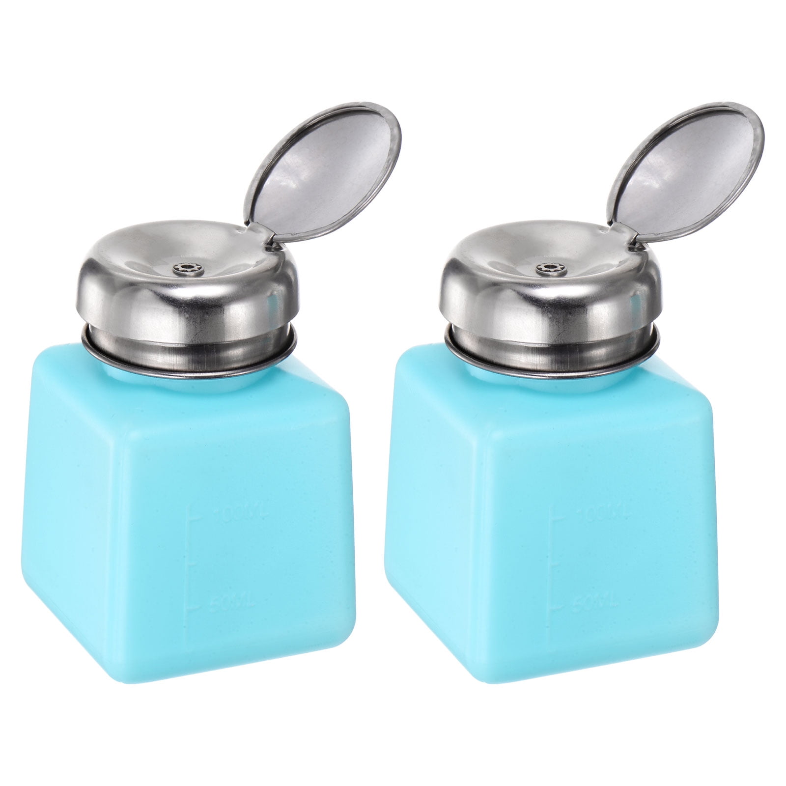 Uxcell 2Pcs Solvent Alcohol Dispensers 100ml(3.38oz) Push Down Liquid ...