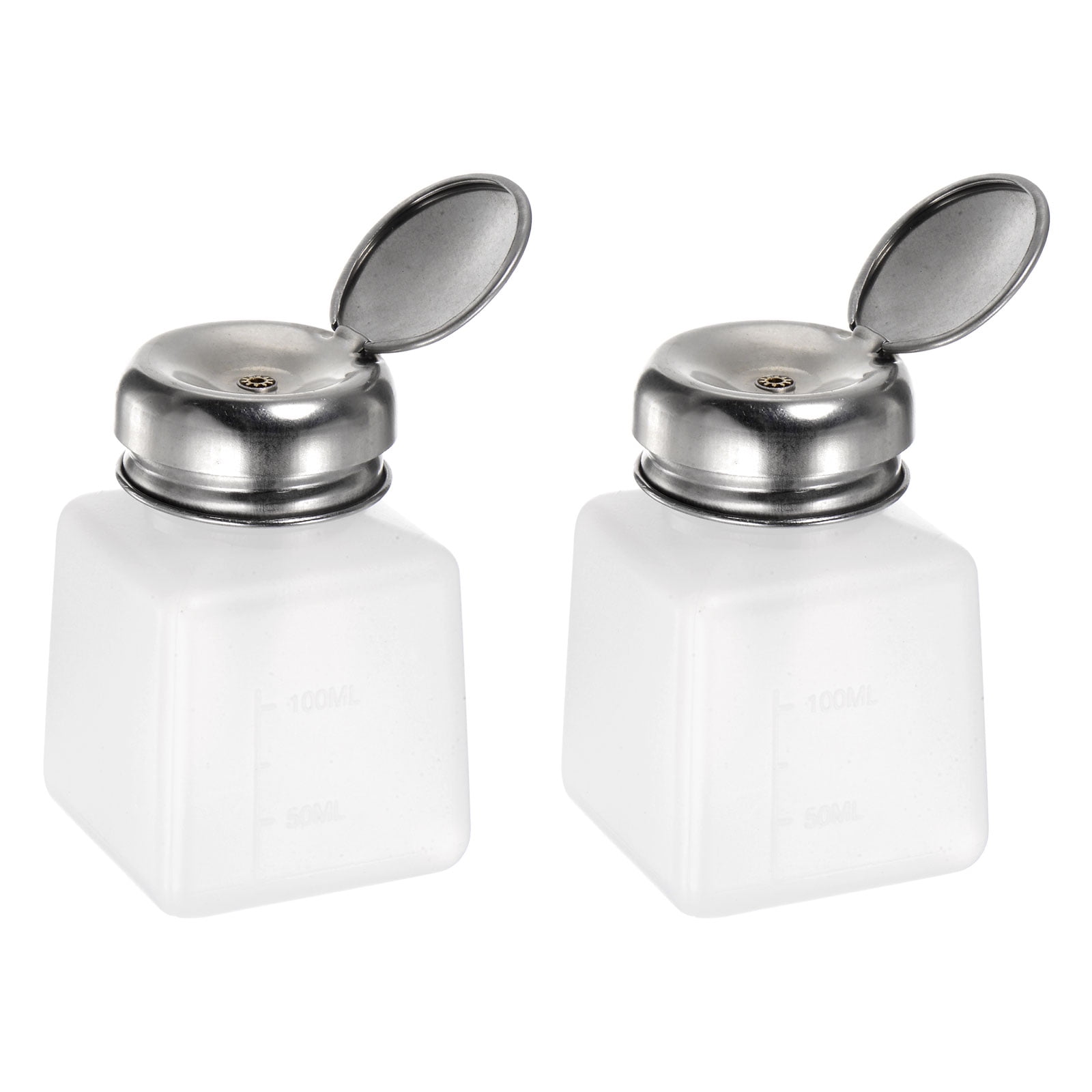 Uxcell 2pcs Solvent Alcohol Dispensers 100ml(3.4oz) Push Down Liquid ...