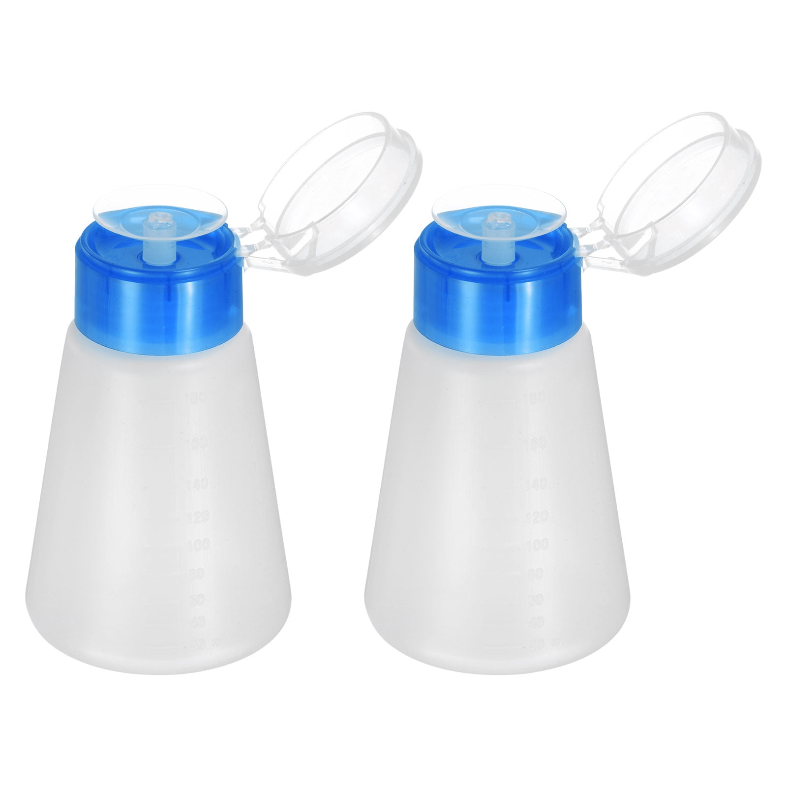 Uxcell 2pcs Solvent Alcohol Dispensers 180ml(6.1oz) Conical Push Down Liquid Dispenser Pump ...