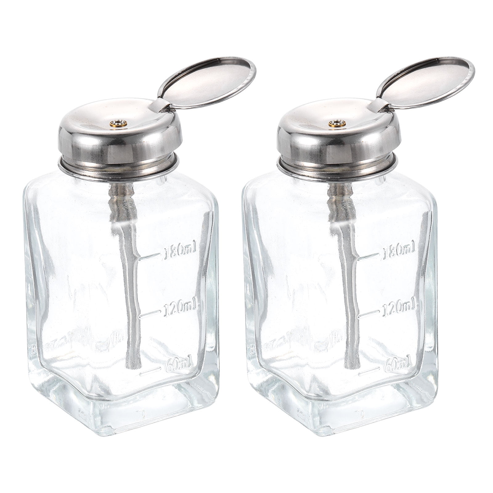 Uxcell 2pcs Solvent Alcohol Dispensers 180ml Conical Push Down Liquid ...