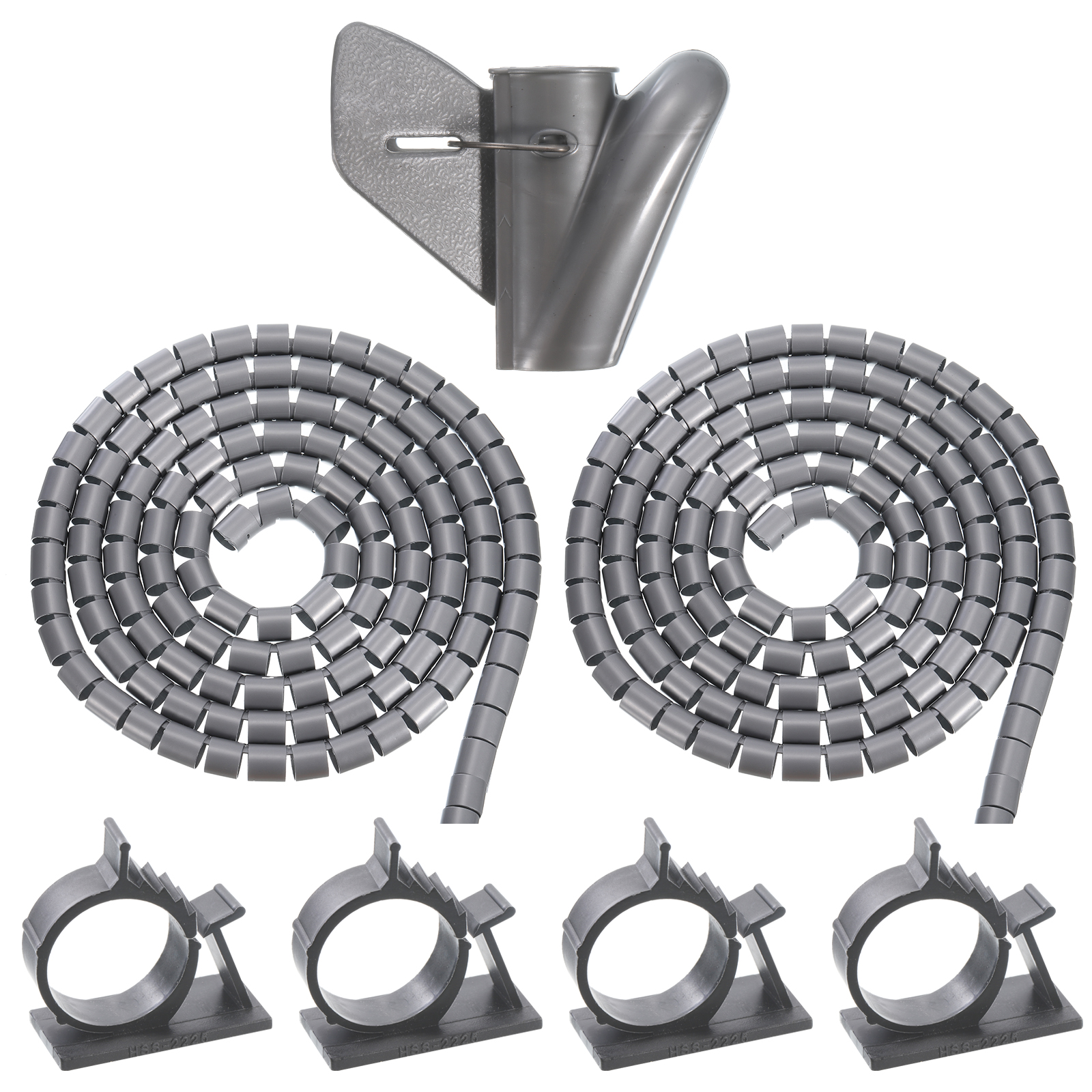 Uxcell 2pcs Spiral Winding Cable Management 1.5M/4.9ft 22mm Cord ...