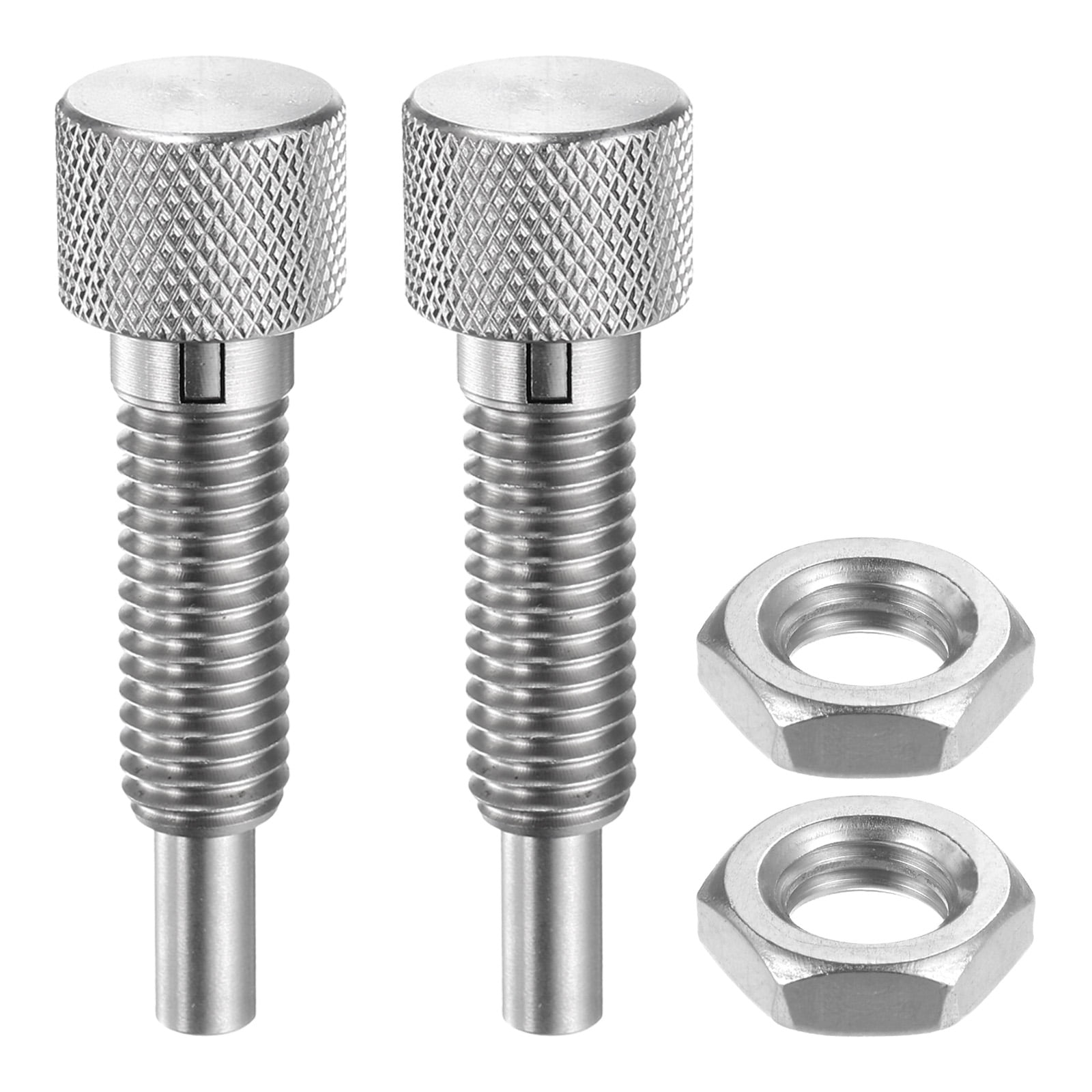 Uxcell 2pcs Spring Plunger M10x1.5 Thread Size Pin Dia.6mm Knurled ...