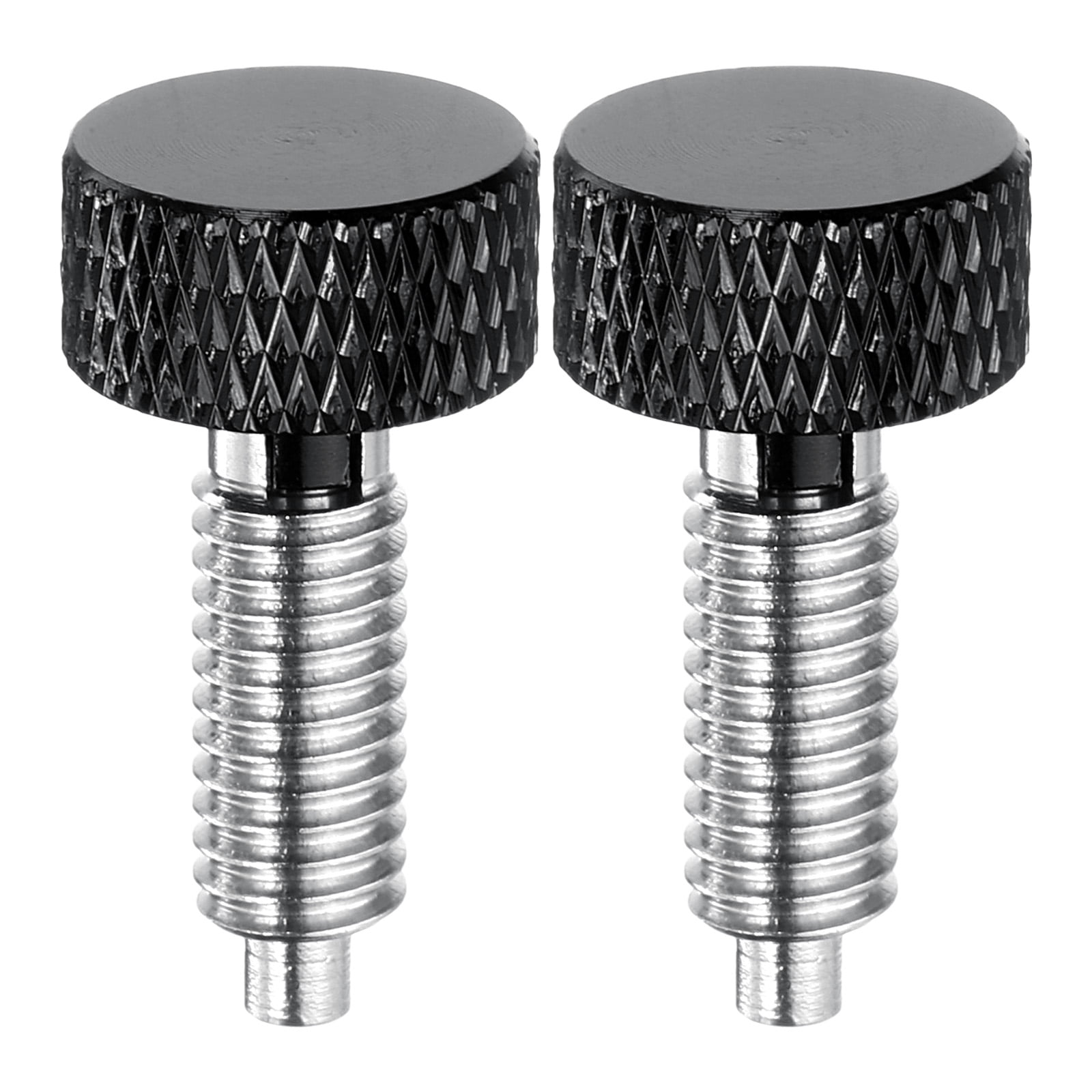 Uxcell 2pcs Spring Plunger with Knurled Handle M6x1 Pin Dia.3mm ...