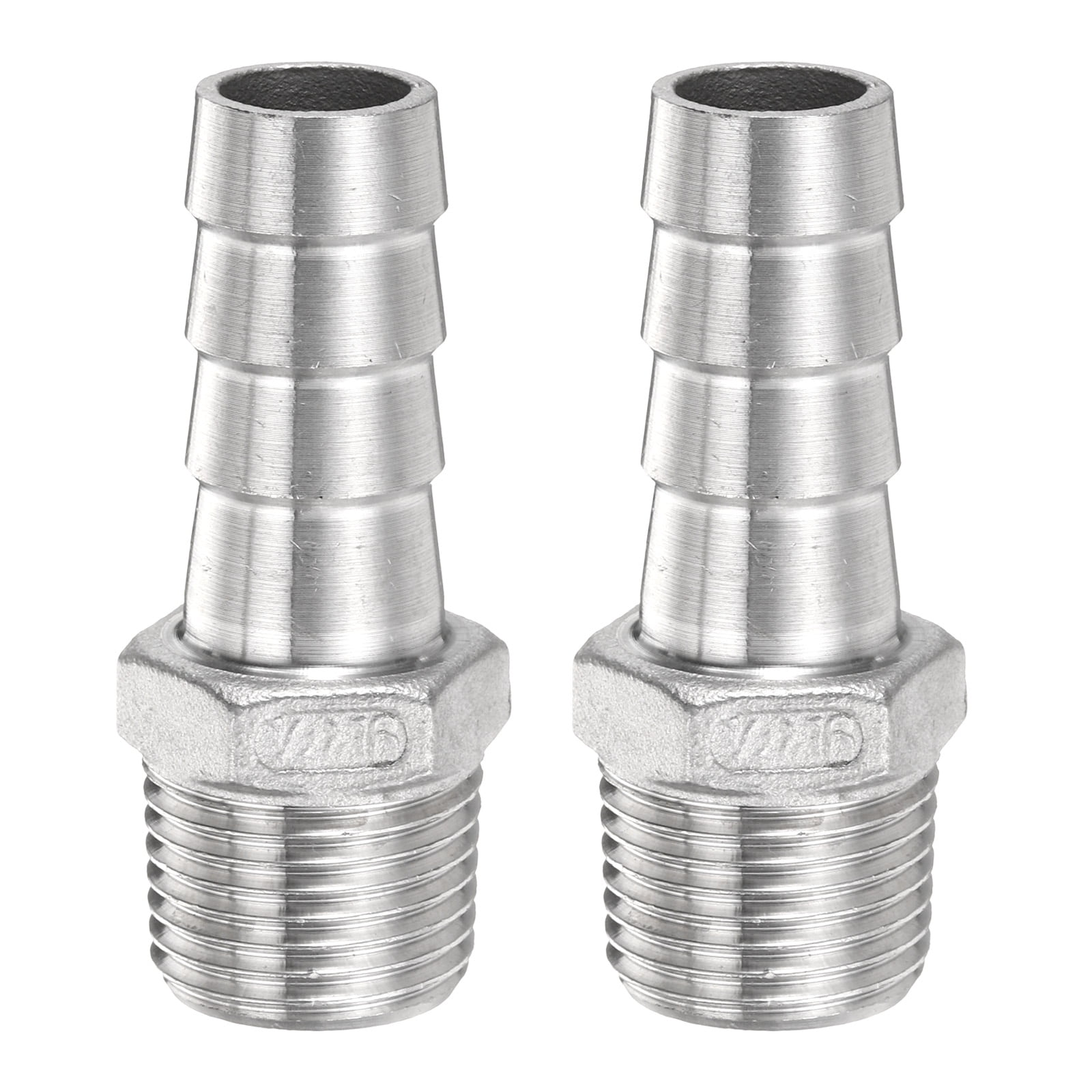 Uxcell 2pcs Stainless Steel Hose Barb Fitting 16mm Barbed x G 1/2" Male Pipe Fitting - Walmart.com