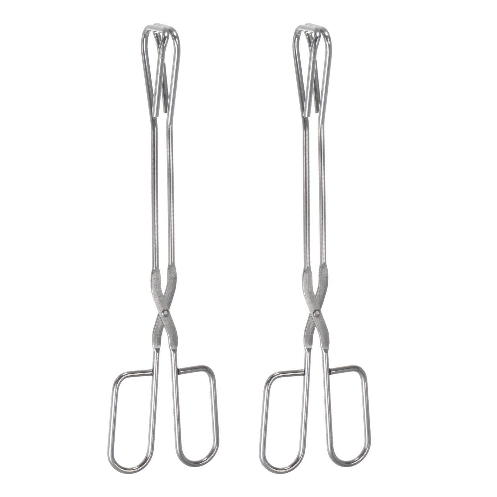 Uxcell 2pcs Stainless Steel Scissor Tongs 12" Barbecue Grilling Tongs ...