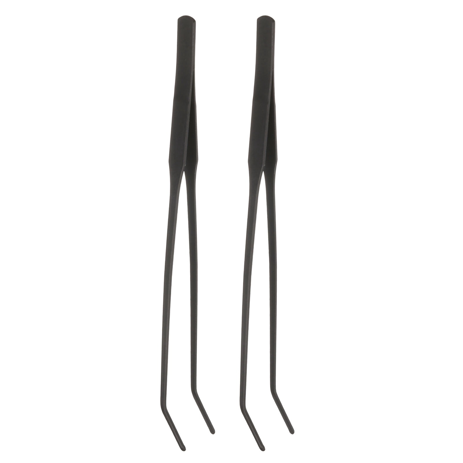 Uxcell 2pcs Stainless Steel Tweezers 10.6 Inch Long Curved Serrated Tip ...