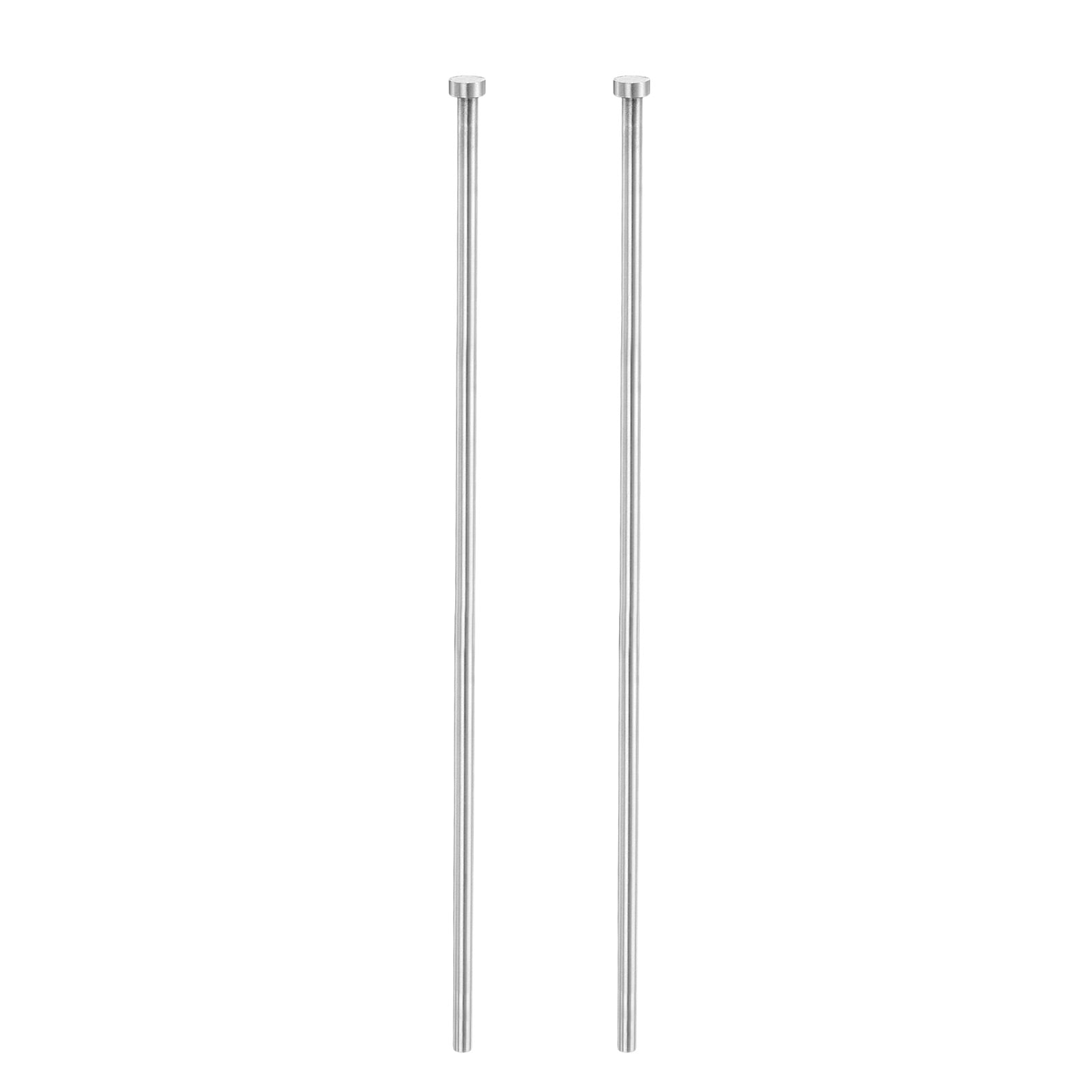Uxcell 2pcs Straight Ejector Pin 1/4" Dia 304.8mm (12") Long 65Mn Round ...