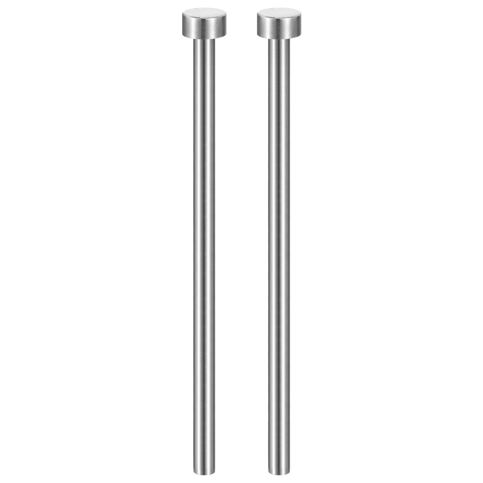 Uxcell 2pcs Straight Ejector Pin 3/16" Dia 100mm (3.9") Long GCR15 ...