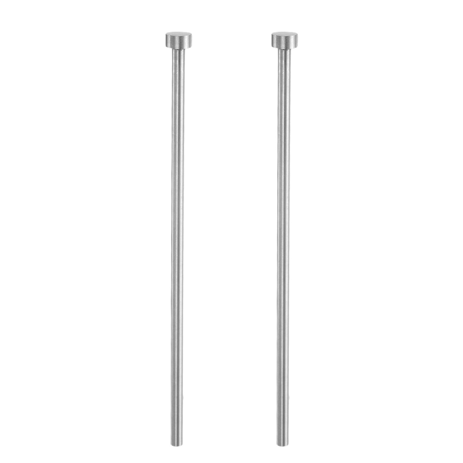 Uxcell 2pcs Straight Ejector Pin 3/16" Dia 152.4mm (6") Long 65Mn Round ...
