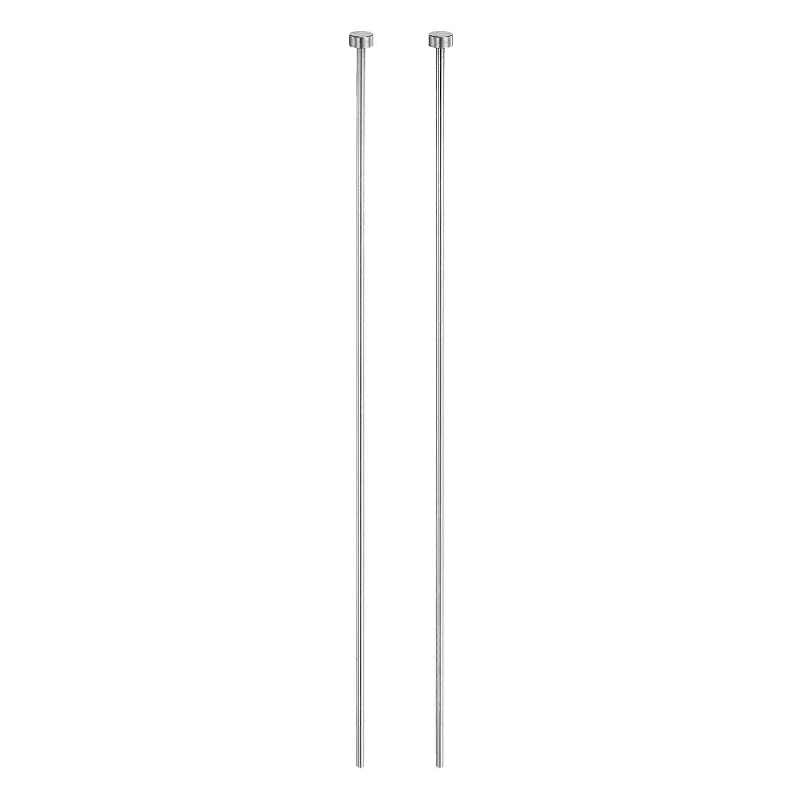 Uxcell 2pcs Straight Ejector Pin 3/32" Dia 250mm (10") Long SKD61 ...