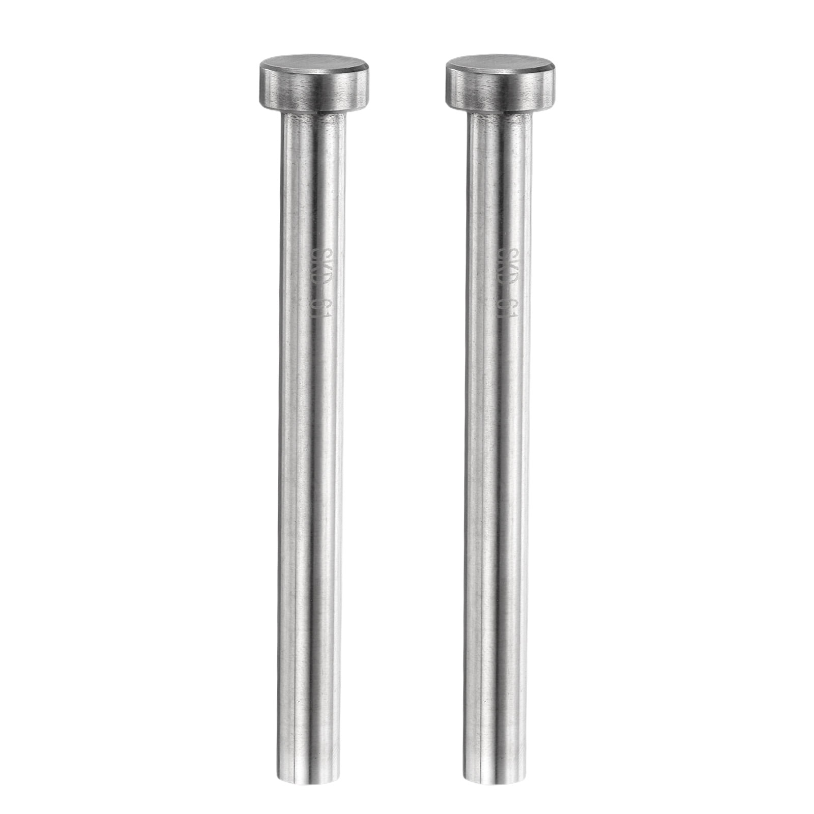 Uxcell 2pcs Straight Ejector Pin 3/8" Dia 101.6mm (4") Long 65Mn Round Tip Punches Steel Ejector ...