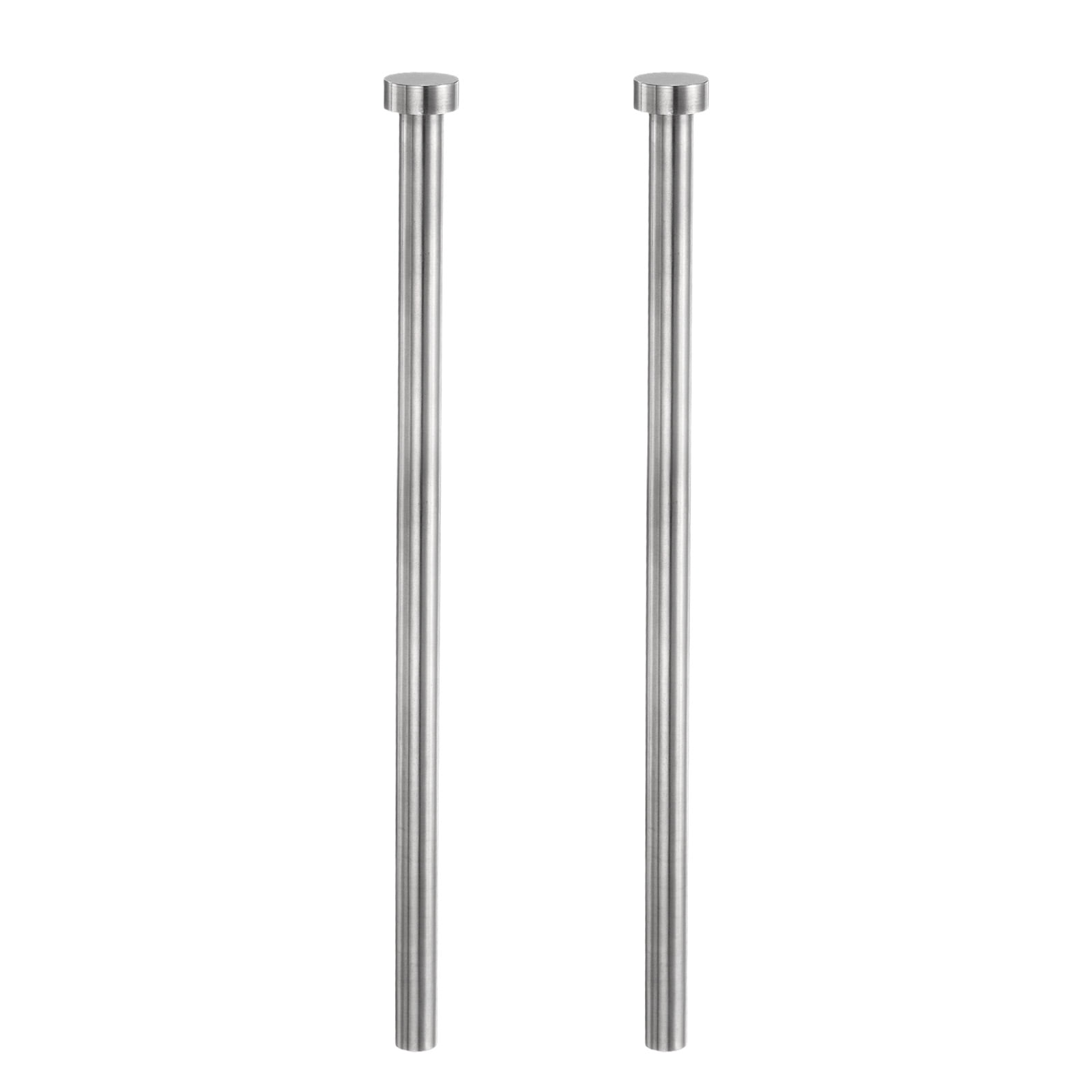 Uxcell 2pcs Straight Ejector Pin 3/8" Dia 203.2mm (8") Long 65Mn Round ...