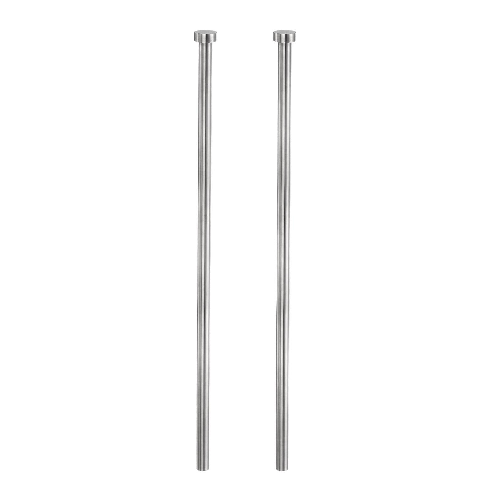 Uxcell 2pcs Straight Ejector Pin 3/8" Dia 304.8mm (12") Long 65Mn Round ...