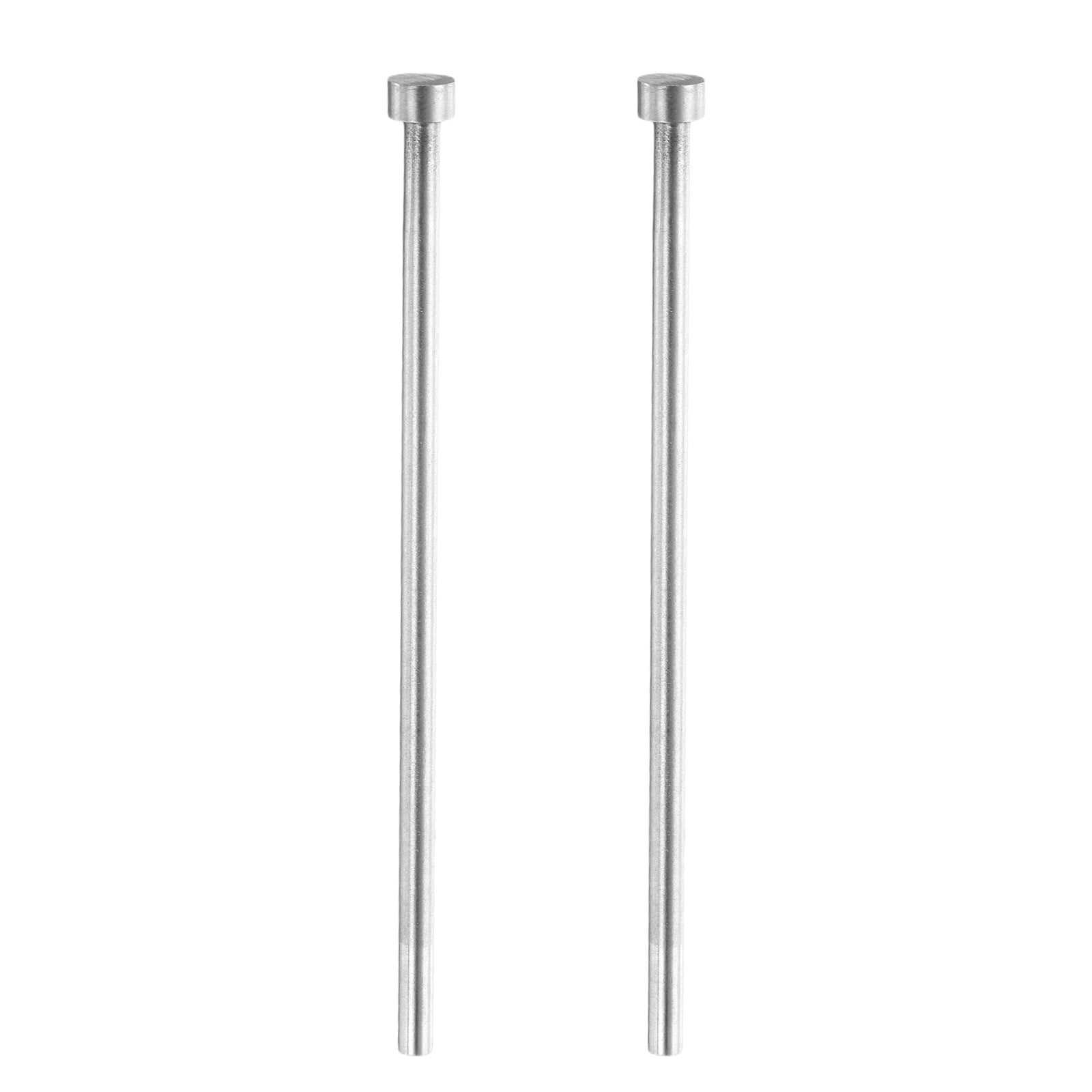 Uxcell 2pcs Straight Ejector Pin 5/32" Dia 101.6mm (4") Long 65Mn Round Tip Punches Steel ...