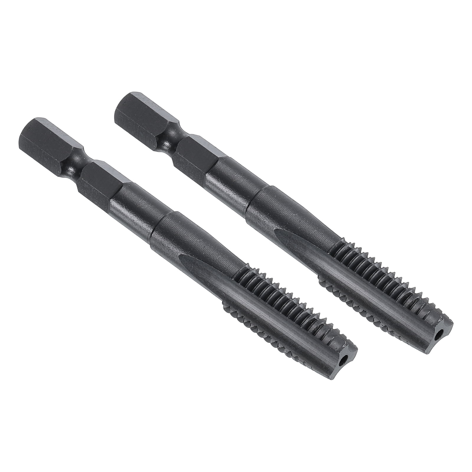 Uxcell 2pcs Straight Flute Thread Tap, M10 x 1.5 Metric Thread 1/4" Hex ...