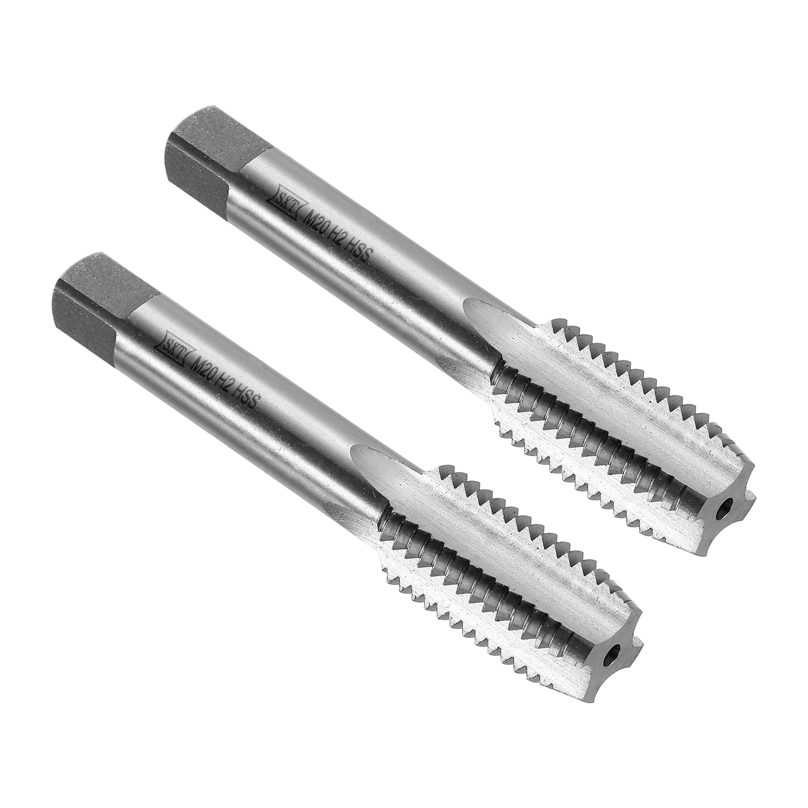 Uxcell 2pcs Straight Flute Thread Tap, M20 x 2.5 Metric Screw Threading ...