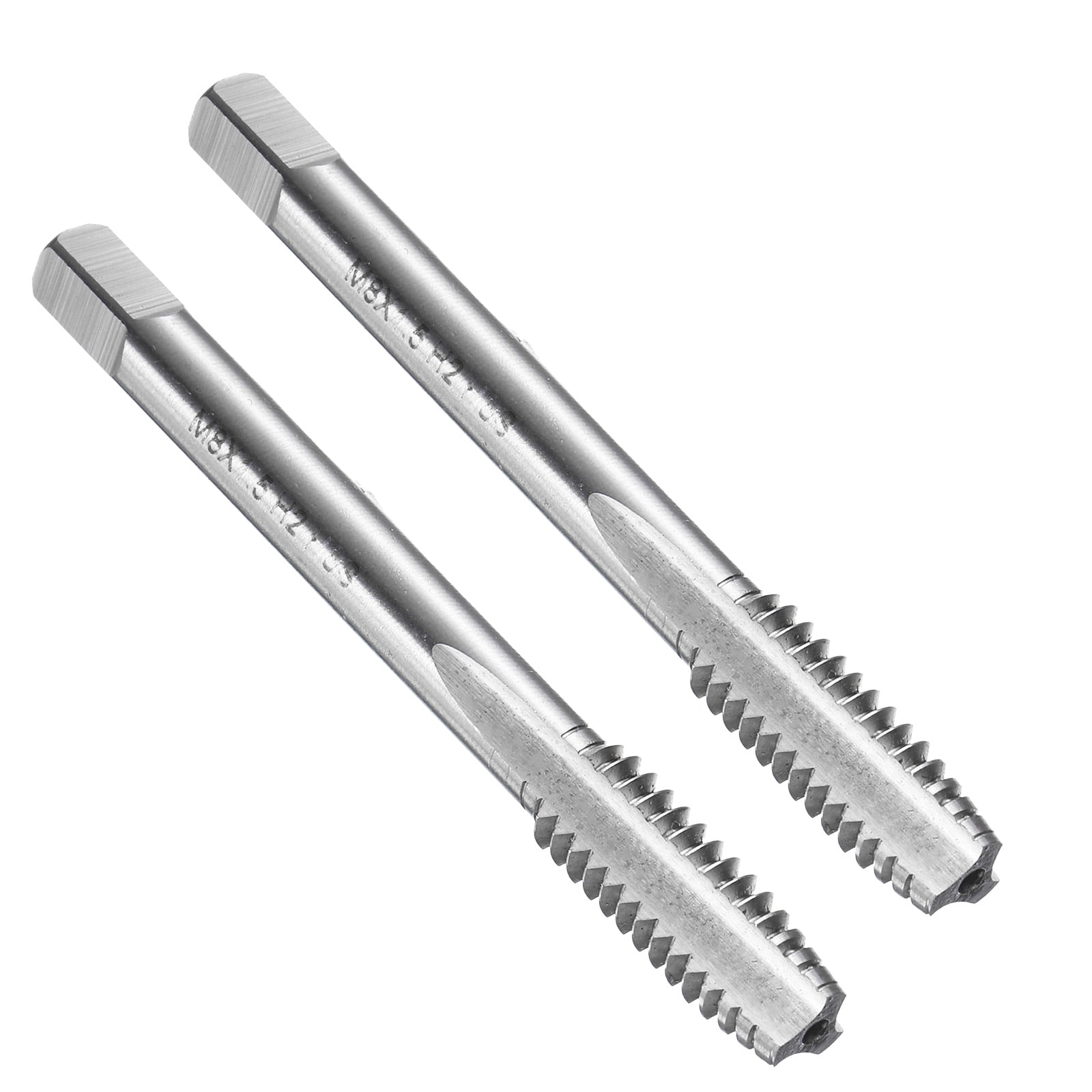 Uxcell 2pcs Straight Flute Thread Tap, M8 x 1.5 Metric Screw Threading ...