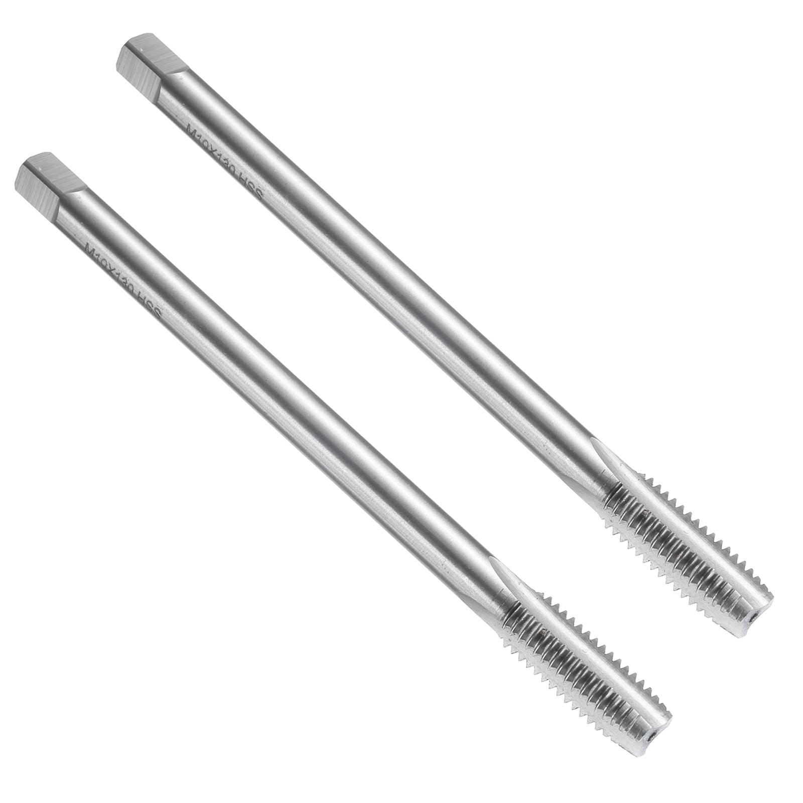 Uxcell 2pcs Straight Flute Thread Taps, M10 x 1.5 H2 130mm Extra Long ...