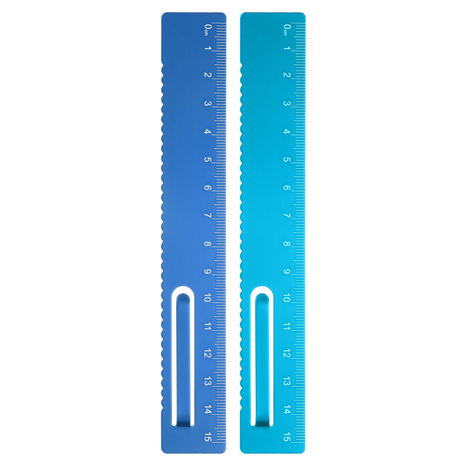 Uxcell 2pcs Straight Ruler 15cm Metric Metal Aluminum Alloy Measuring ...