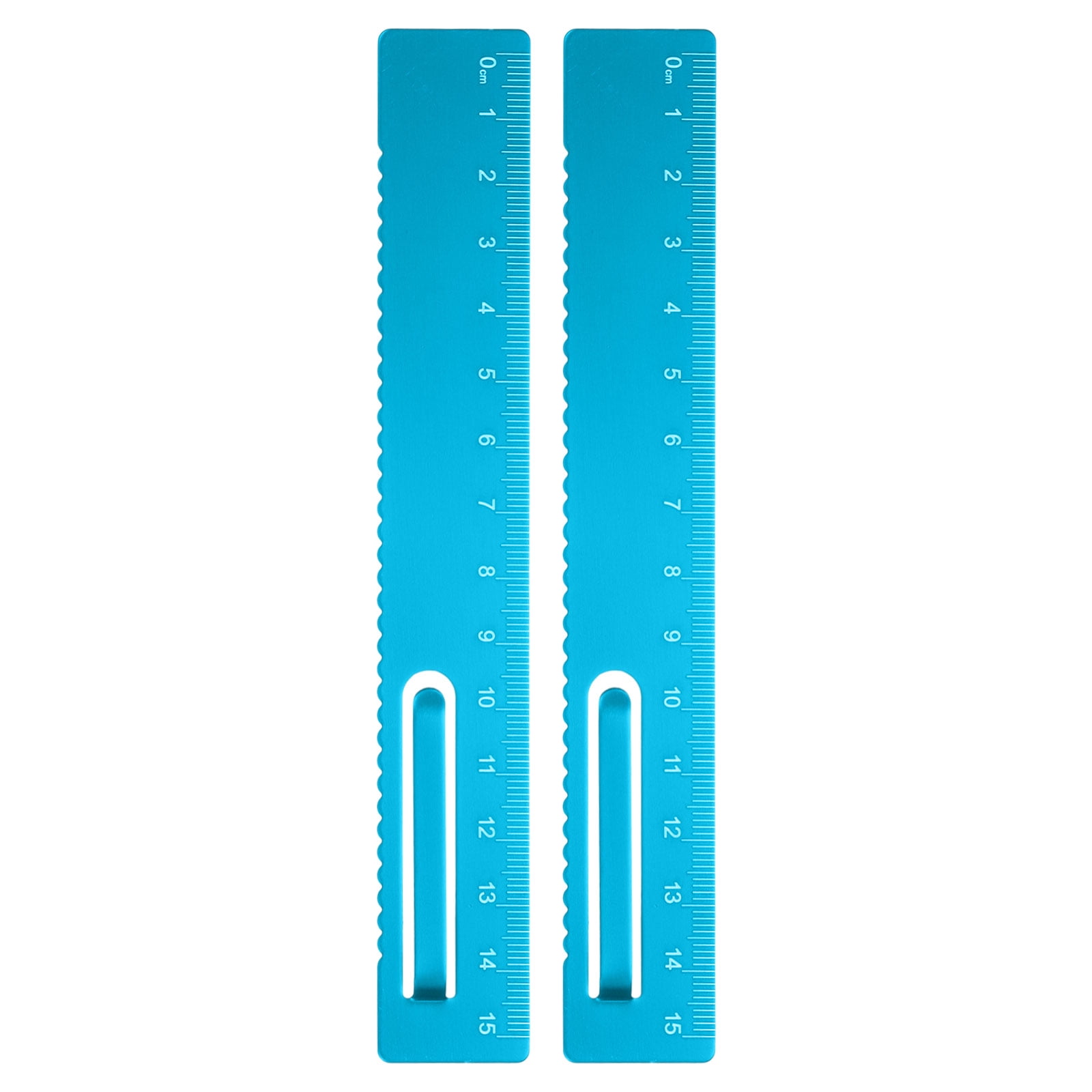 Uxcell 2pcs Straight Ruler 15cm Metric Metal Aluminum Alloy Measuring ...