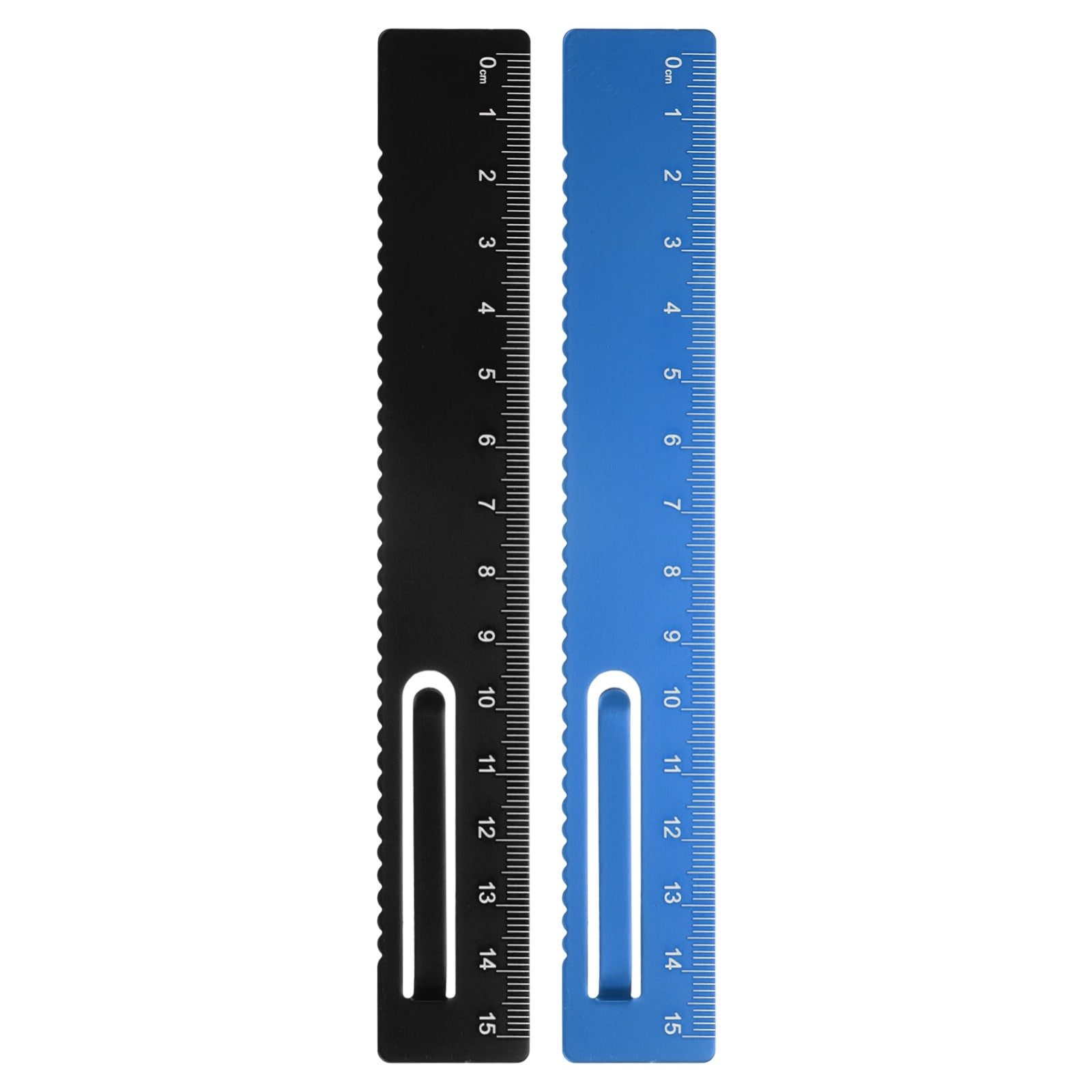 Uxcell 2pcs Straight Ruler 15cm Metric Metal Aluminum Alloy Measuring ...