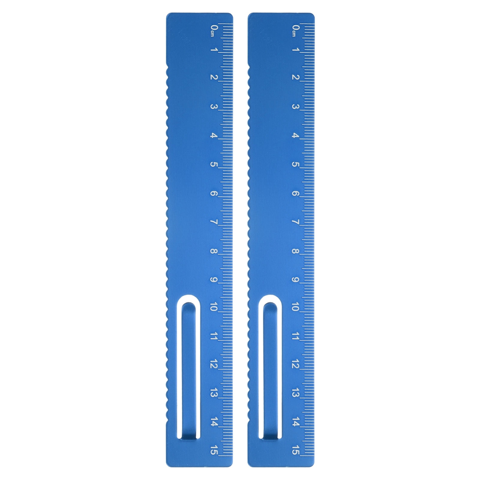 Uxcell 2pcs Straight Ruler 15cm Metric Metal Aluminum Alloy Measuring ...