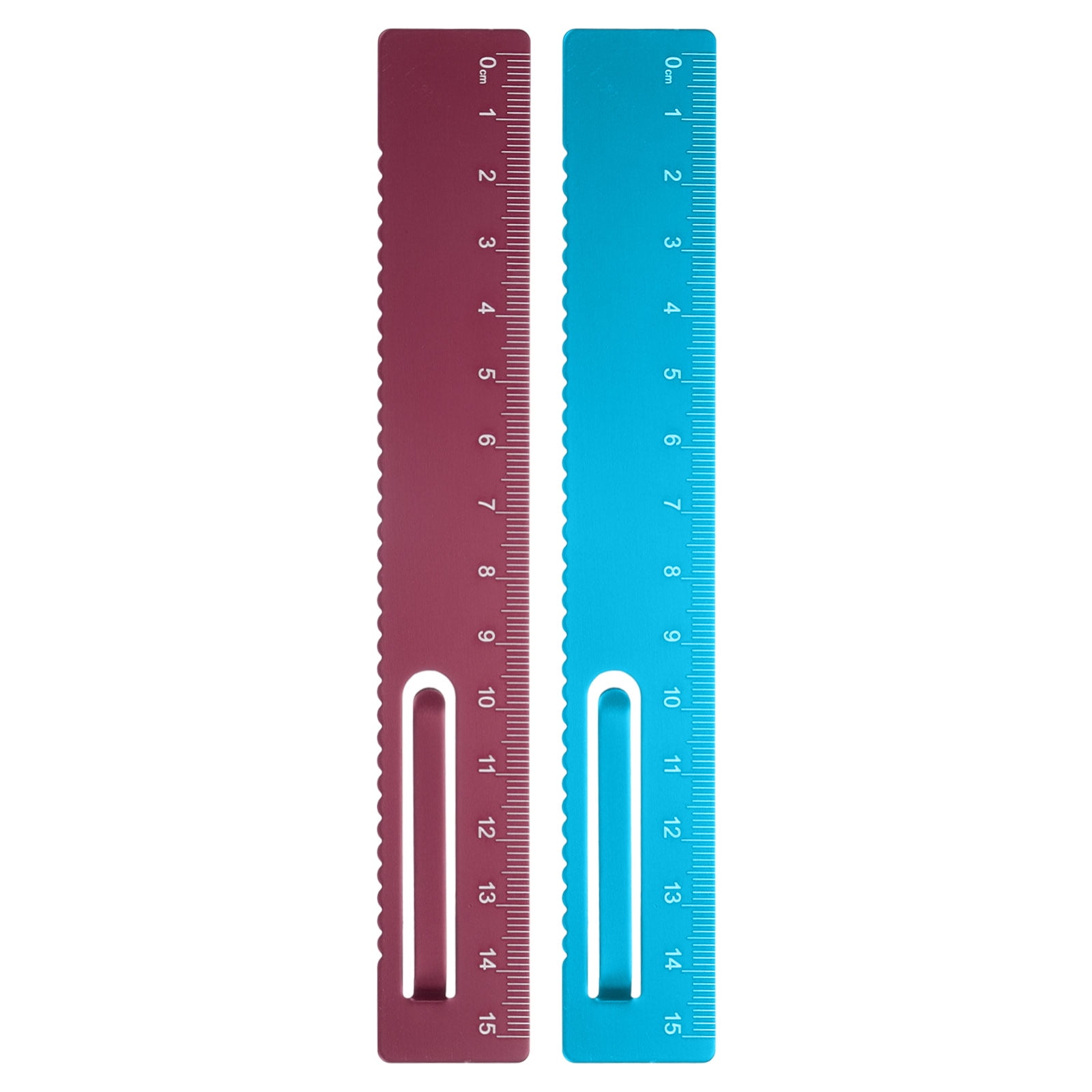 Uxcell 2pcs Straight Ruler 15cm Metric Metal Aluminum Alloy Measuring ...