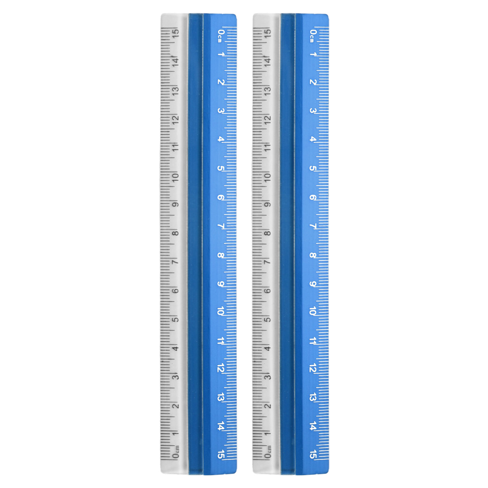 Uxcell 2pcs Straight Ruler 15cm Metric Plastic Aluminum Alloy ...