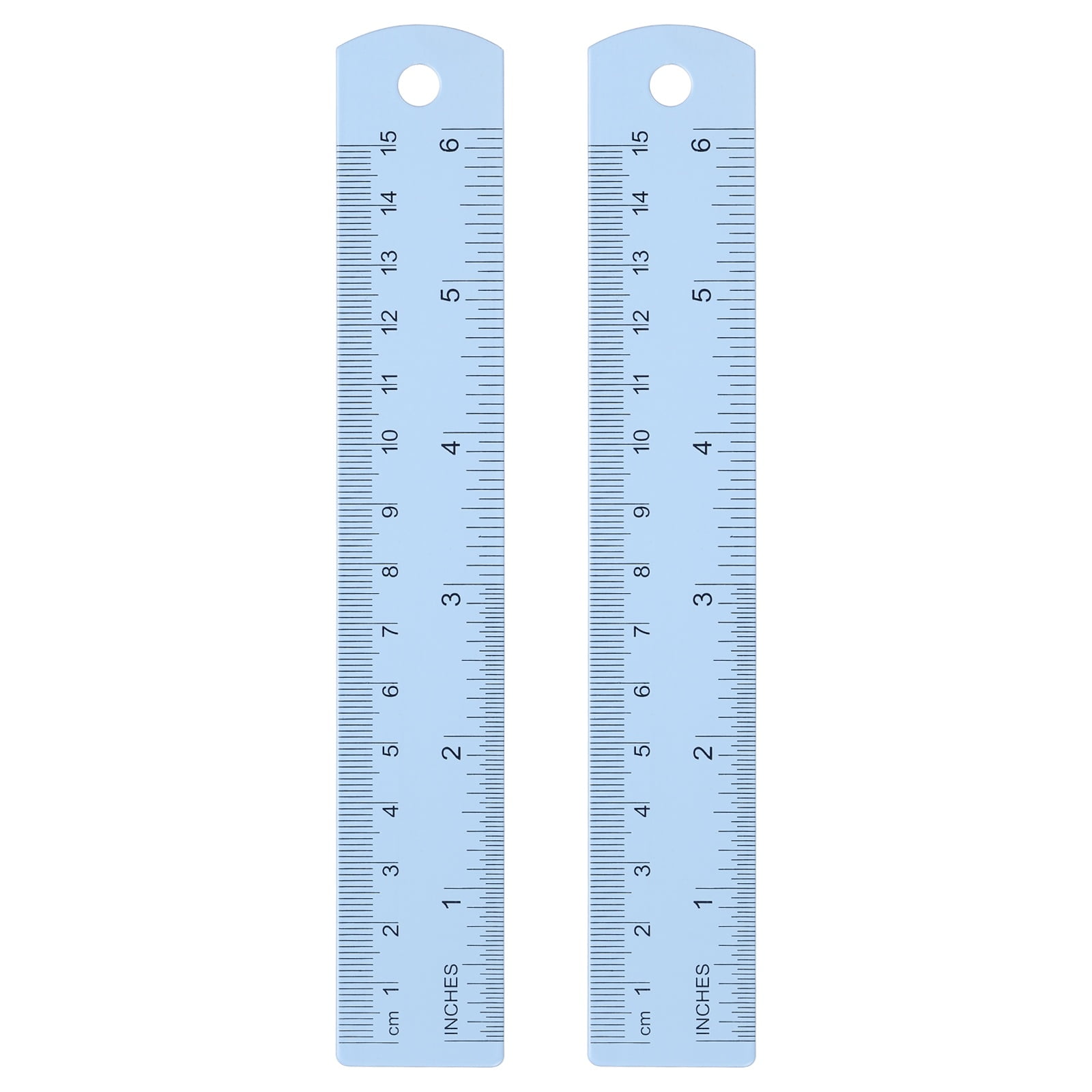 Uxcell 2pcs Straight Ruler 30cm Metric SAE Metal Aluminum Alloy ...