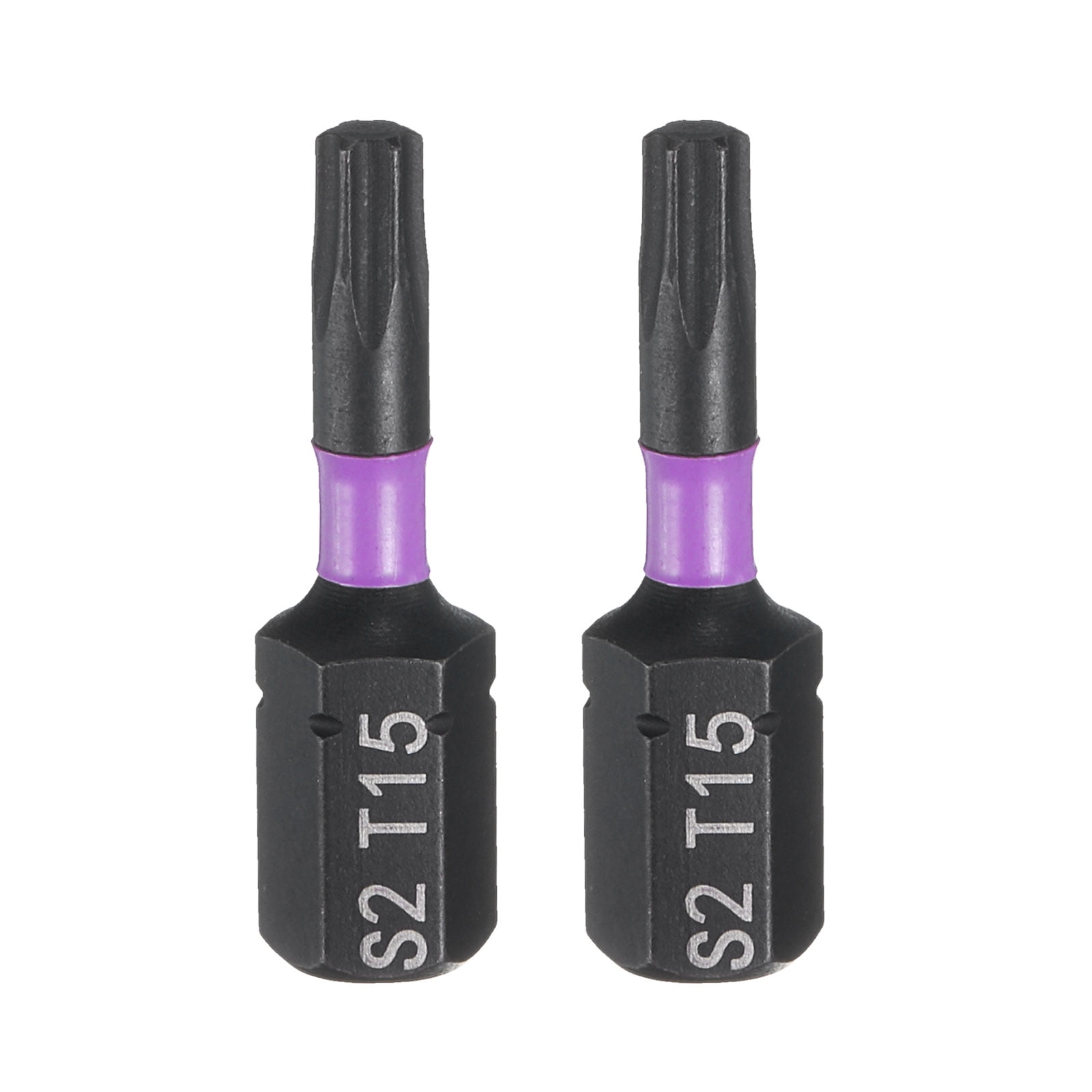 Uxcell 2pcs T15 Torx Screwdriver Bit 1/4" Hex Shank 25mm/1" Length ...