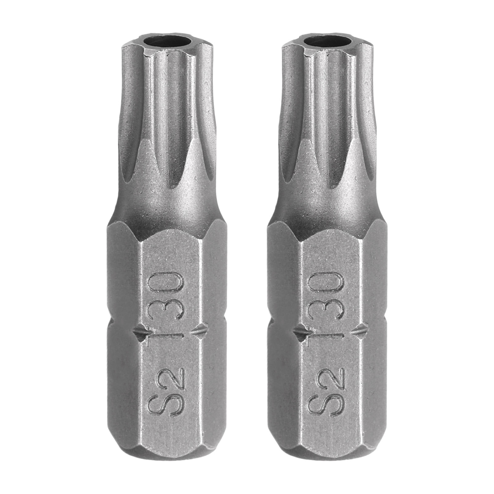 Uxcell 2pcs T30 Torx Screwdriver Bit 1/4" Hex Shank 25mm/1" Length S2 Steel Star 6 Point Head ...