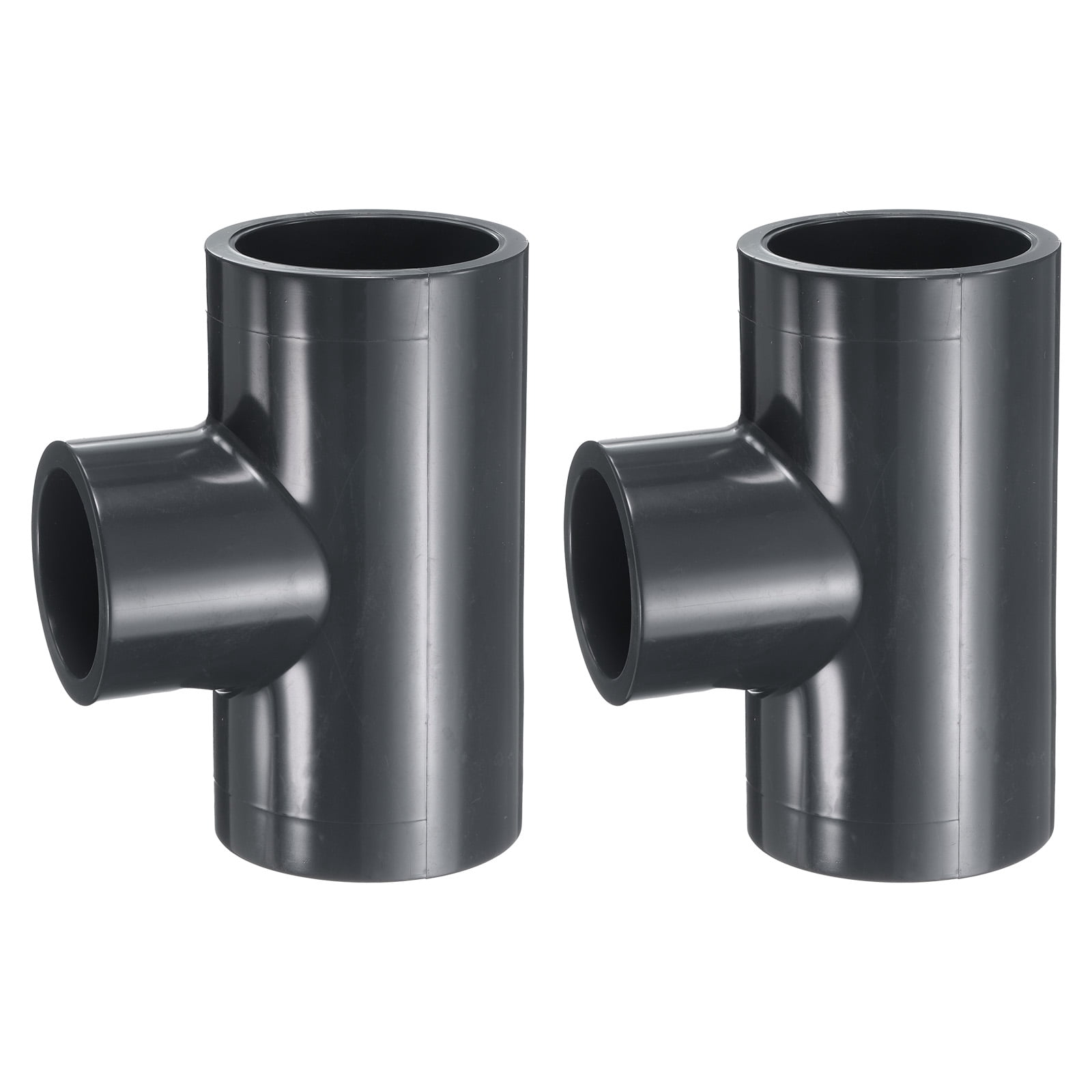 Uxcell 2pcs Tee PVC Fitting 1-1/4 x 1" 3 Way Connector Pipe Coupling ...