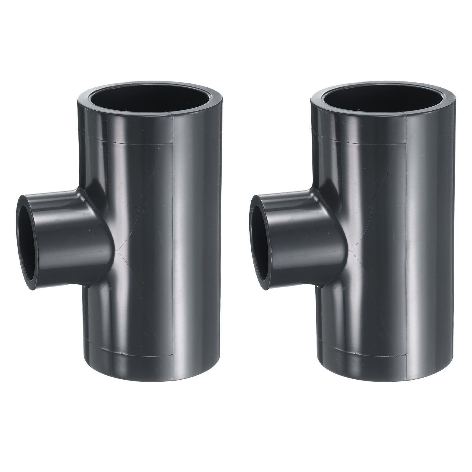 Uxcell 2pcs Tee PVC Fitting 1-1/4 x 3/4" 3 Way Connector Pipe Coupling ...