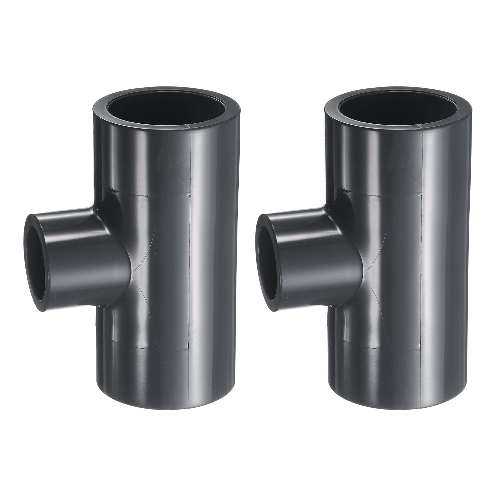 Uxcell 2pcs Tee PVC Fitting 1 x 1/2" 3 Way Connector Pipe Coupling ...