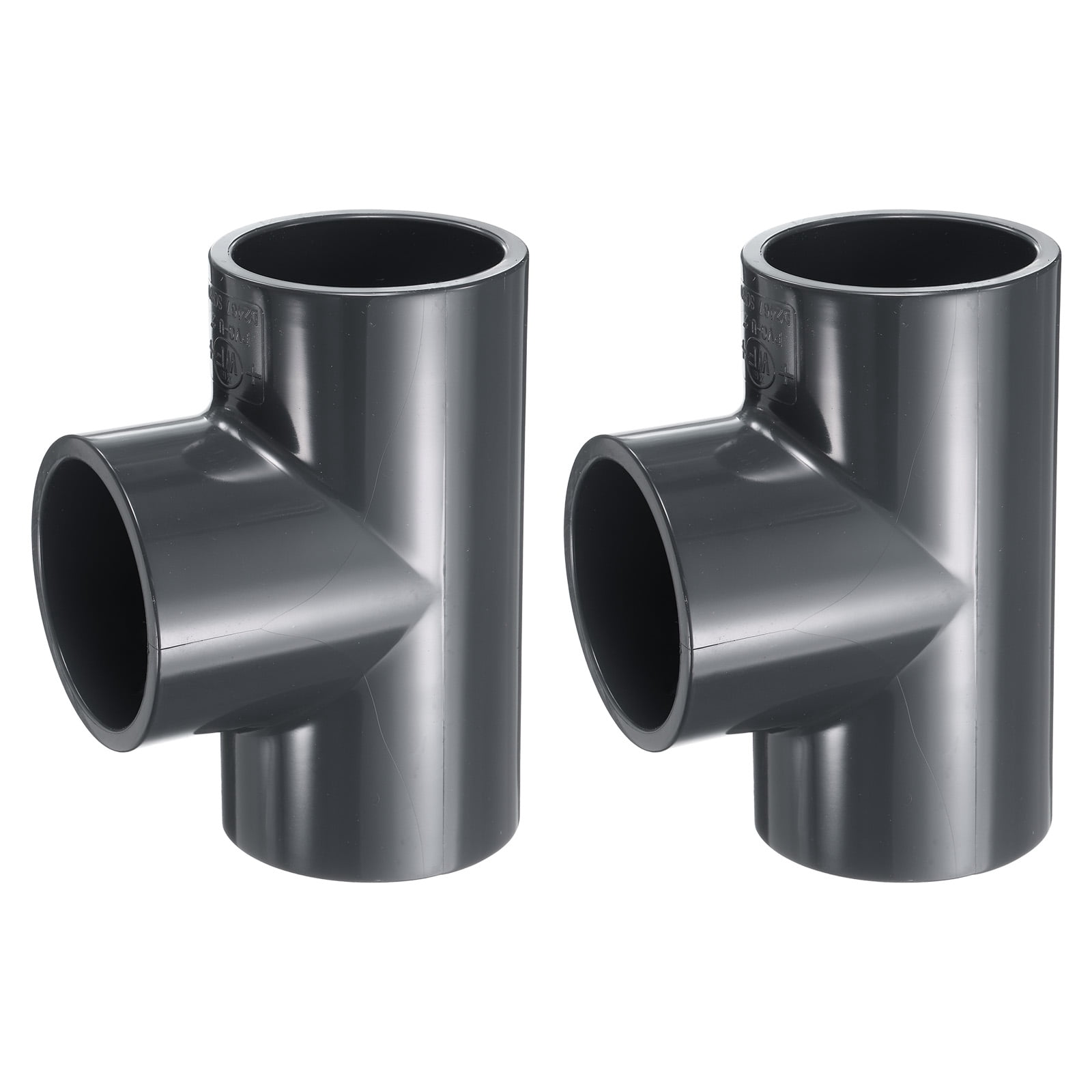 Uxcell 2Pcs Tee Fitting 2" 3 Way Connector Furniture Build Grade Pipe ...
