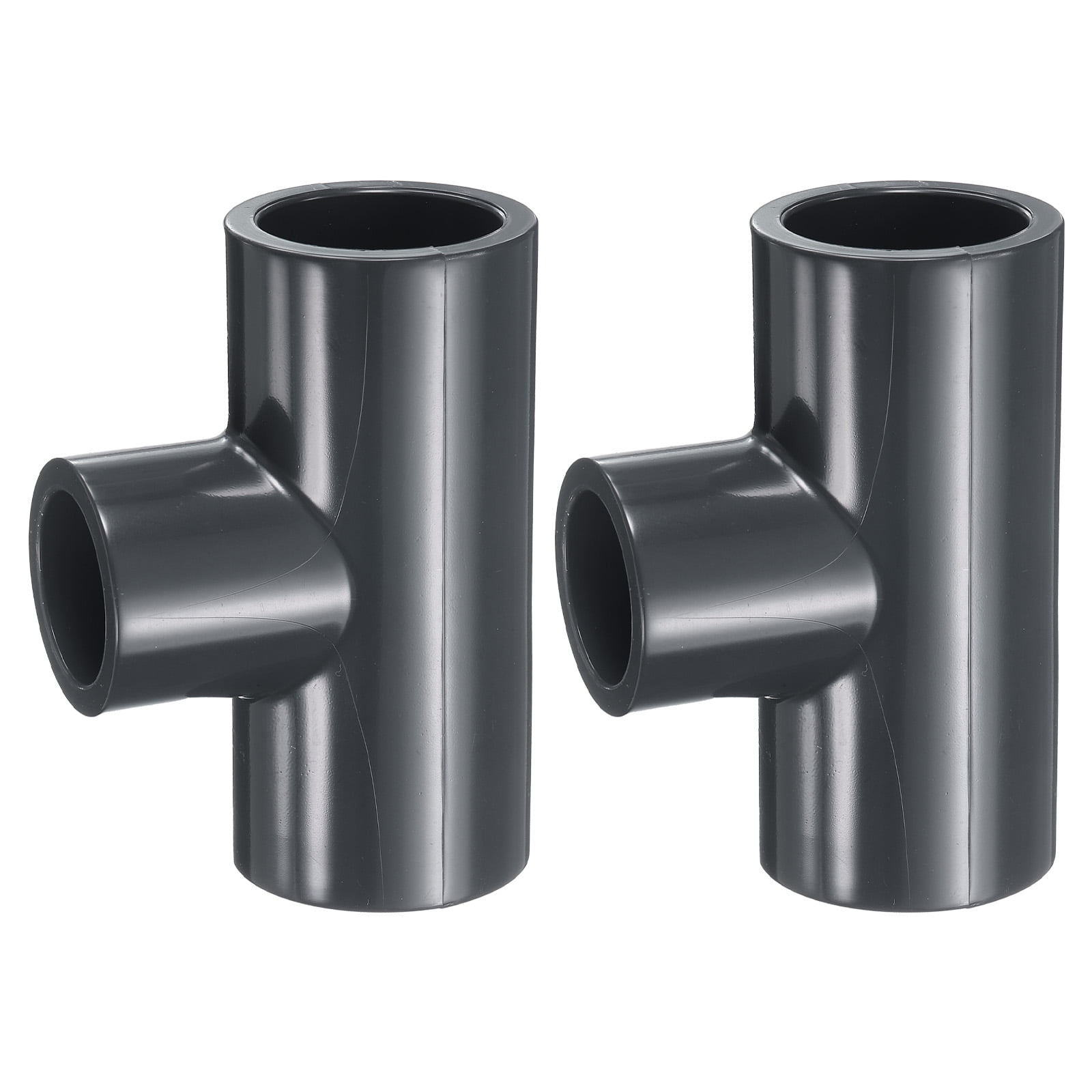 Uxcell 2pcs Tee PVC Fitting 3/4 x 1/2" 3 Way Connector Pipe Coupling ...