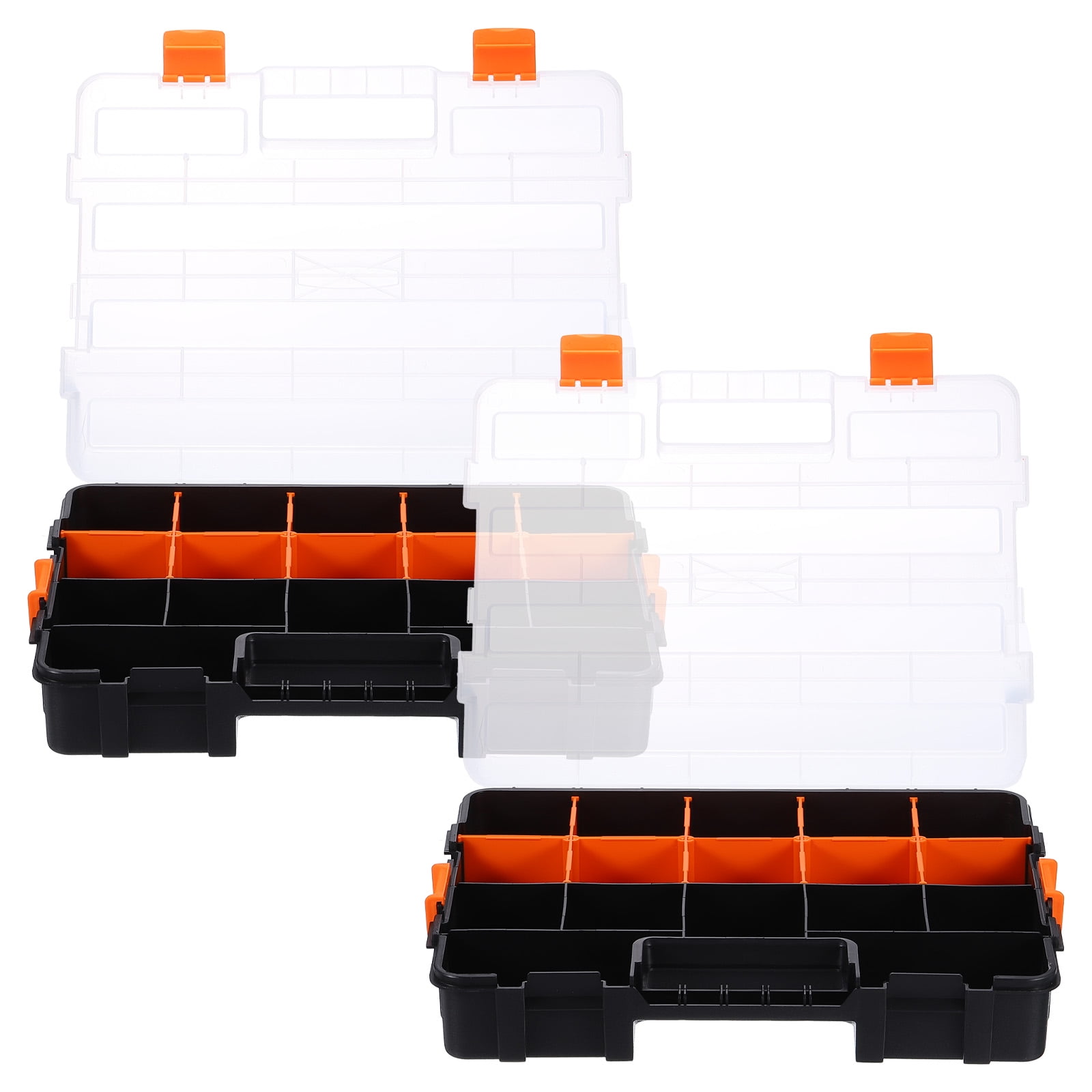 Uxcell 2pcs Toolbox Organizer Portable Plastic Hardware Organizer Box ...
