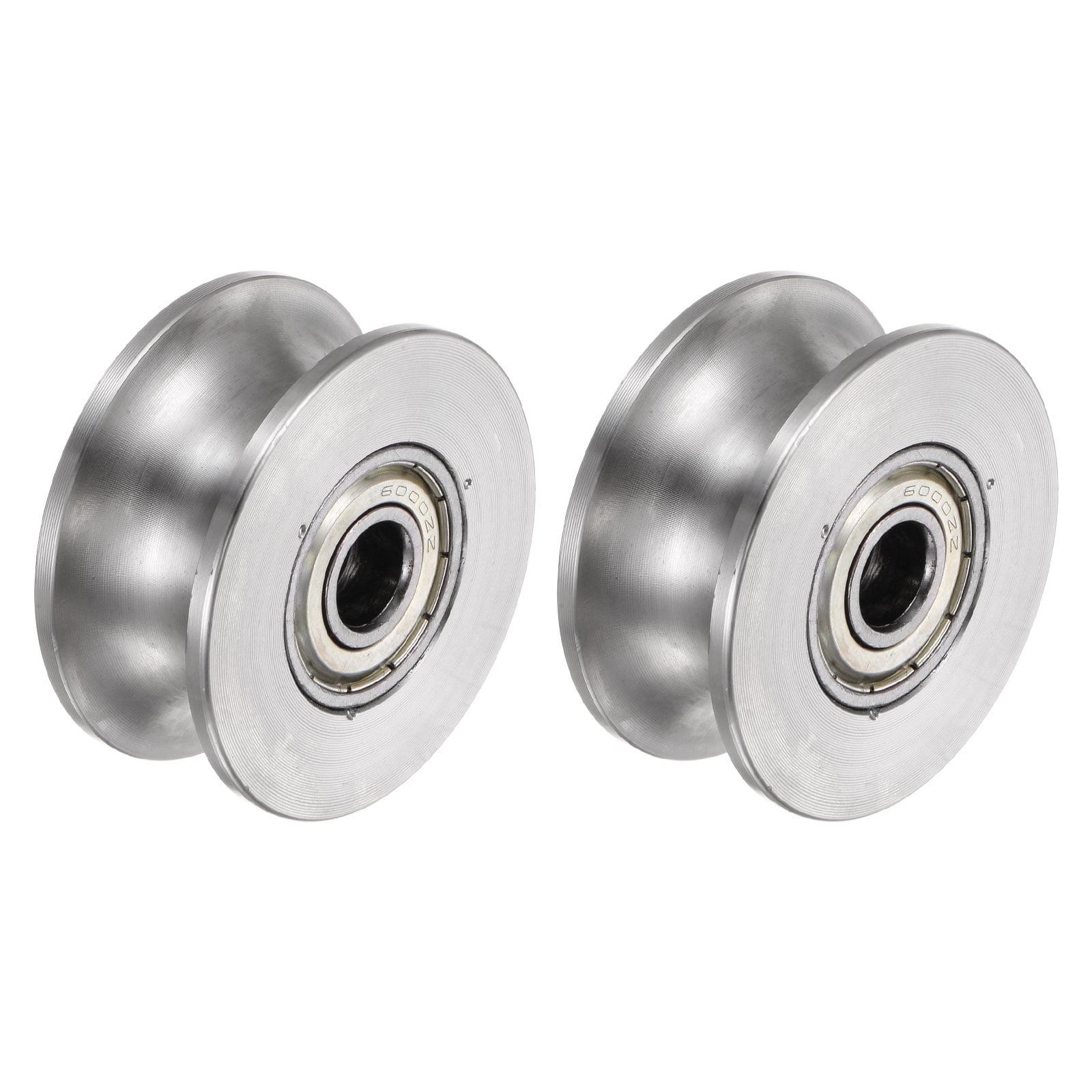 Uxcell 2pcs U Groove Track Wheel, 1.89" 201 Stainless Steel Sliding ...