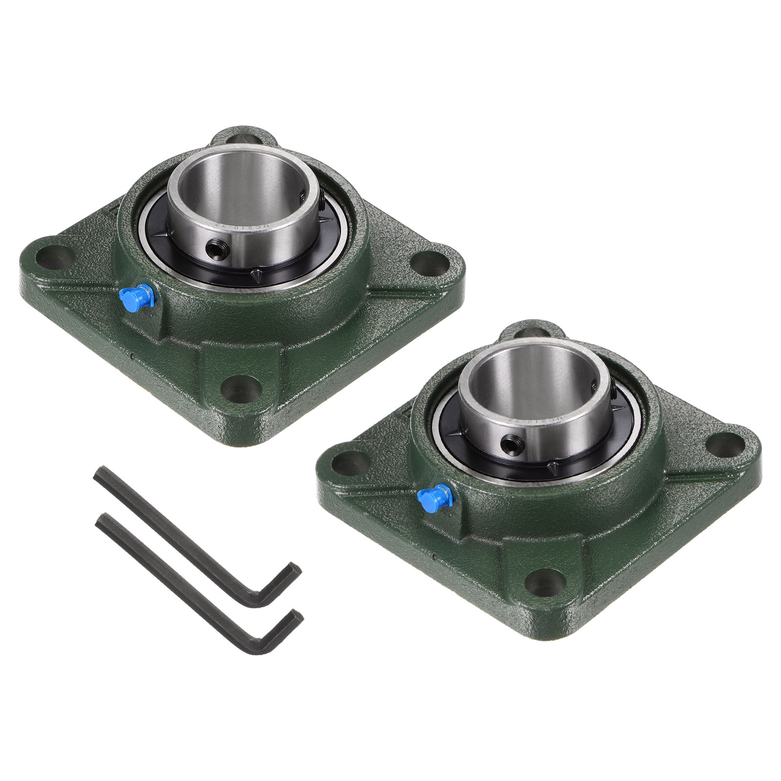 Uxcell 2pcs UCF210-32 Pillow Block Bearing 2" Solid Cast Iron Base Chrome Steel Mounted Ball ...