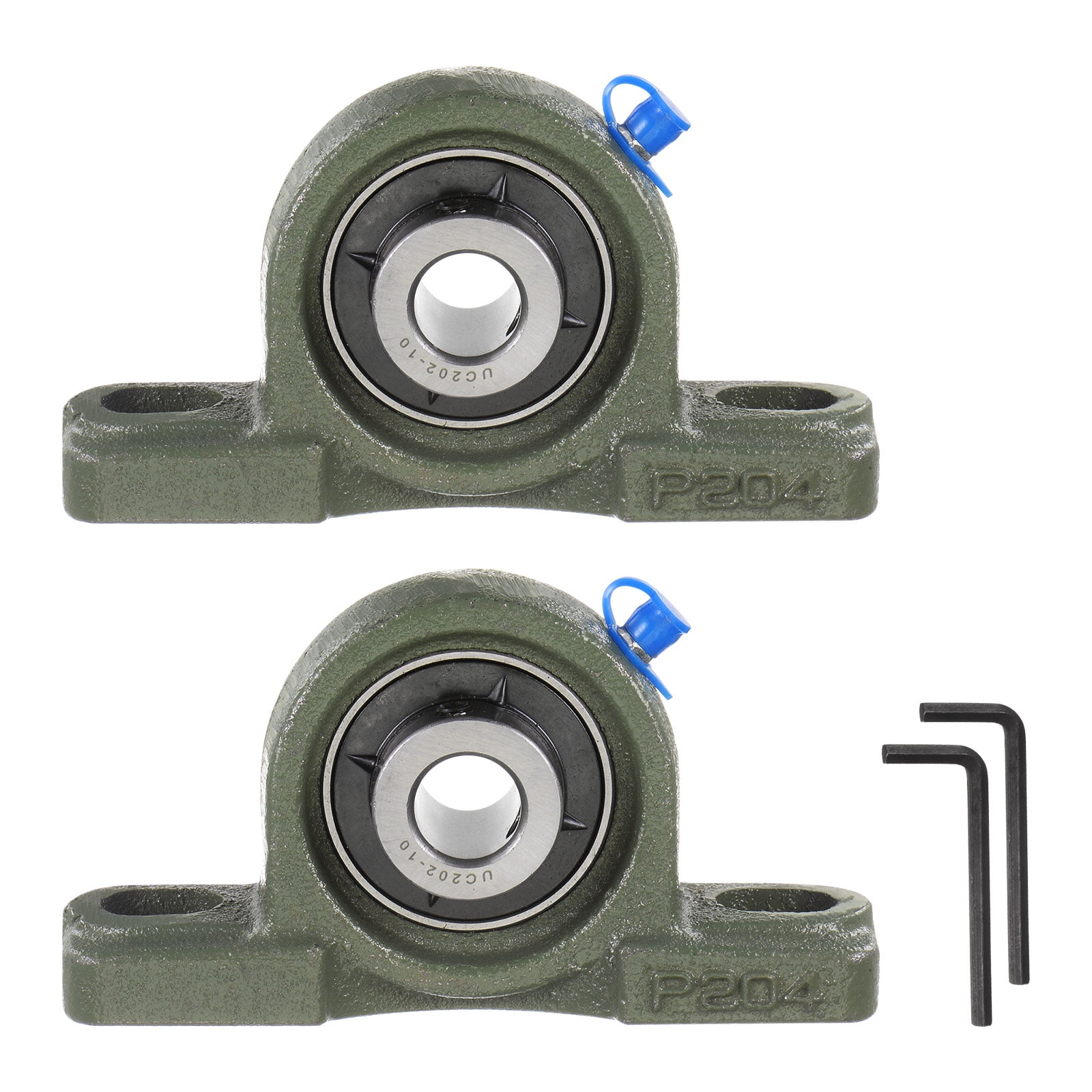 Uxcell 2pcs UCP202-10 Pillow Block Bearing 5/8" Cast Iron Base Chrome ...