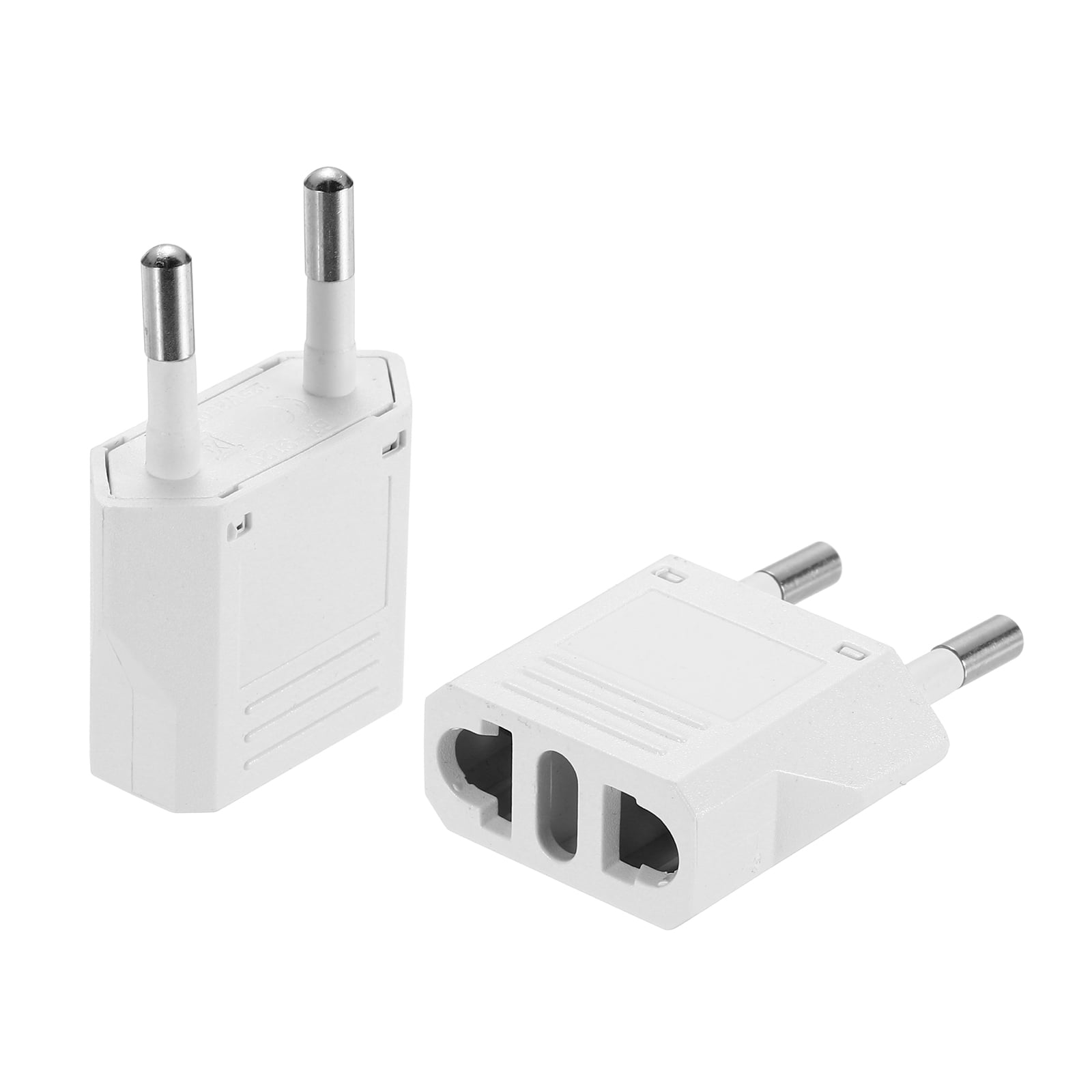 Uxcell 2 PCS US to EU 4.0 Plug Socket Jack, US 2 Pin to European 2 ...