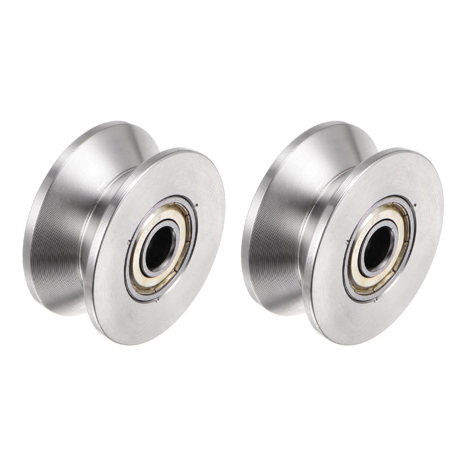 Uxcell 2pcs V Groove Track Wheel, 1.89" 304 Stainless Steel Sliding ...