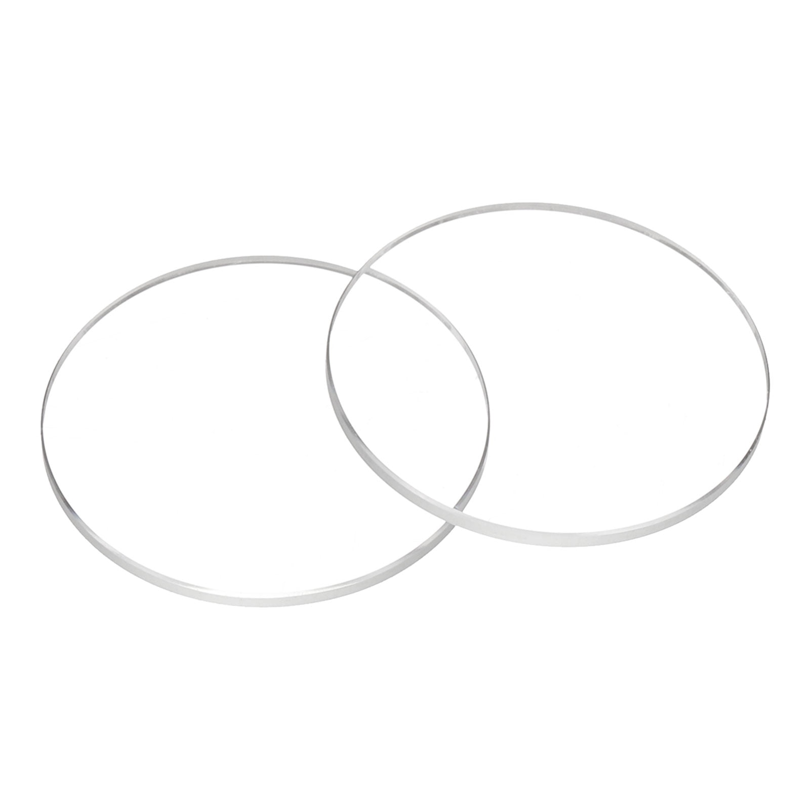 Uxcell 2pcs Watch Crystal Glass Lens 23.5mm Dia 1.0mm Beveled Edge Flat ...