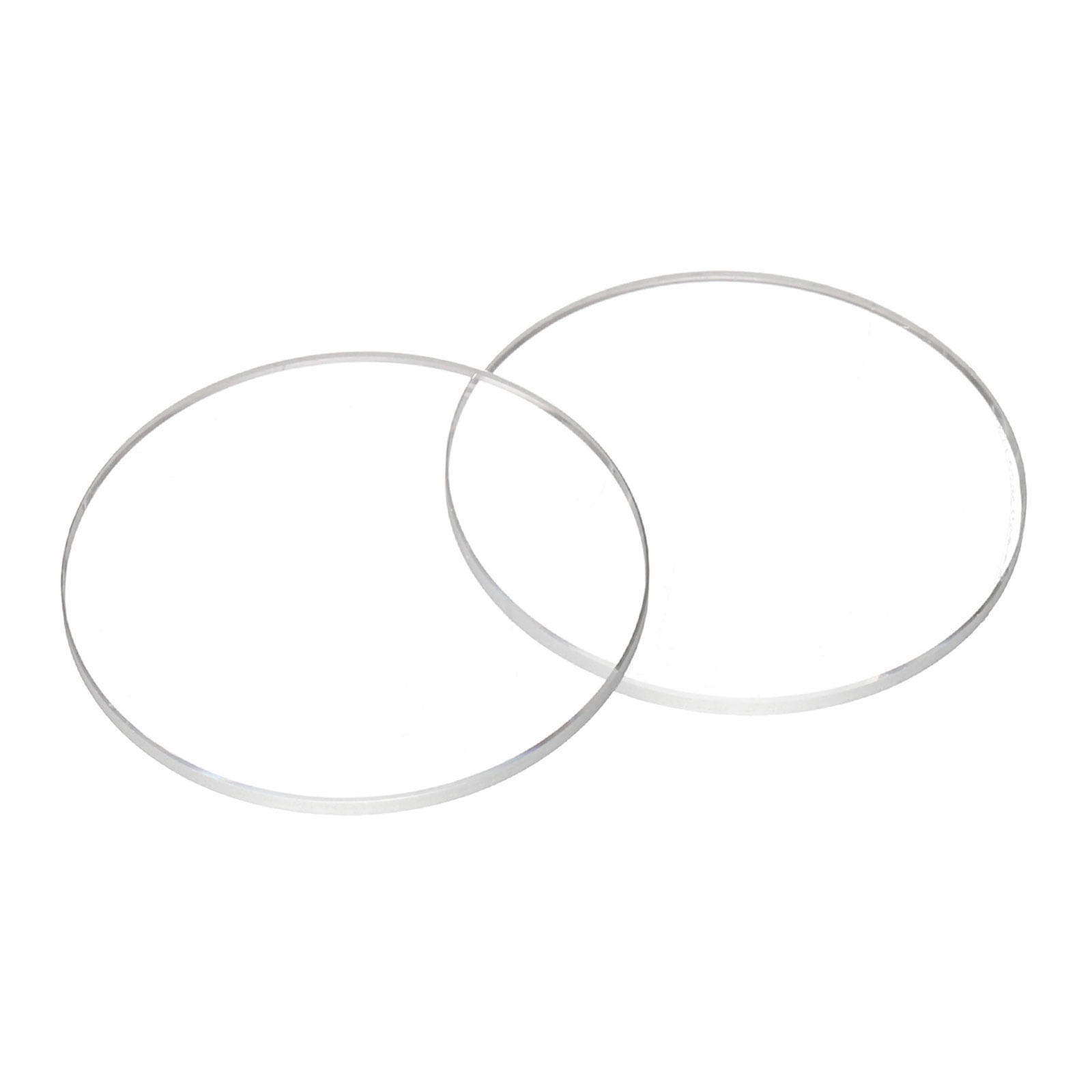 Uxcell 2pcs Watch Crystal Glass Lens 24.5mm Dia 1.0mm Beveled Edge Flat ...