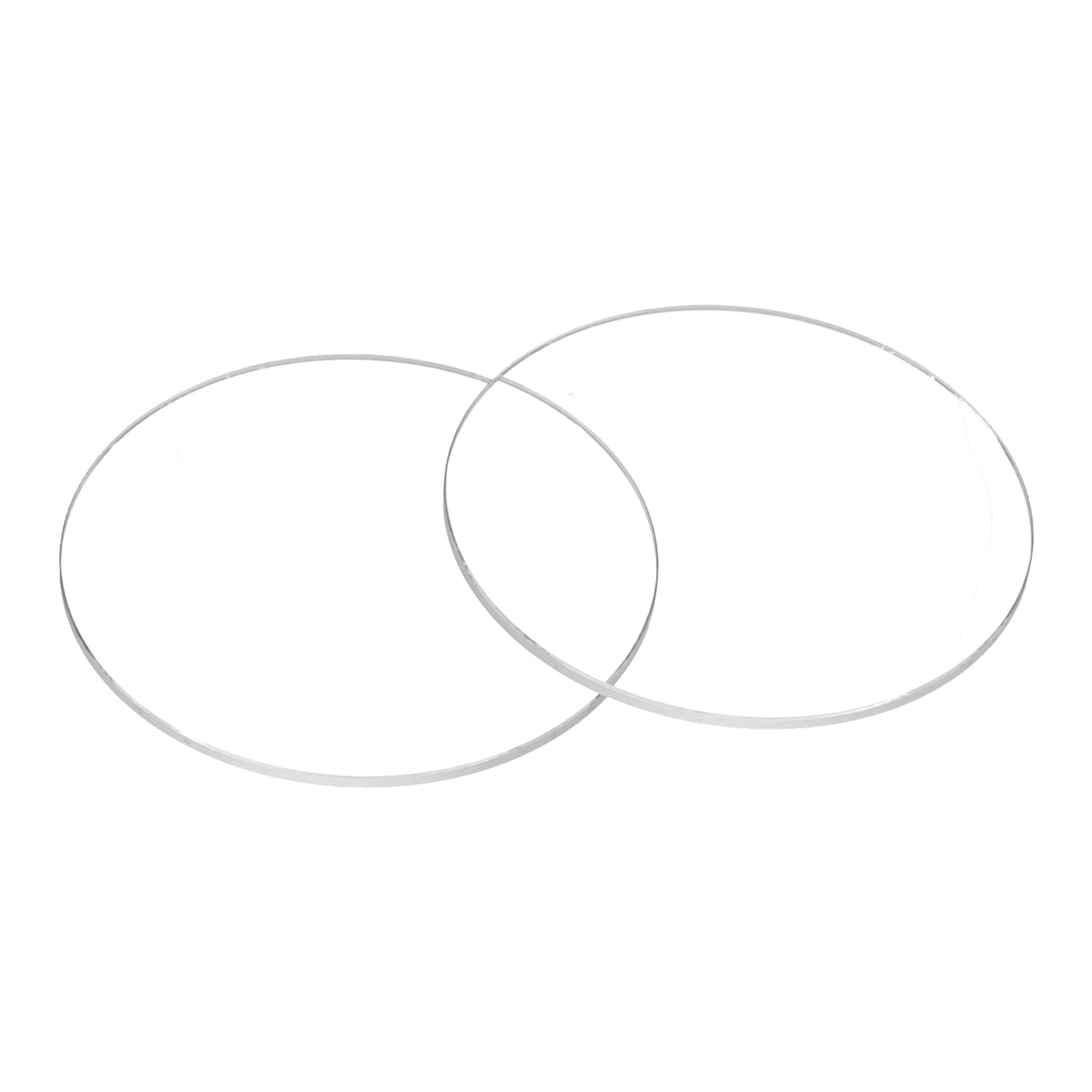 Uxcell 2pcs Watch Crystal Glass Lens 40mm Dia 1.0mm Beveled Edge Flat ...
