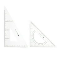 Uxcell 4piece Triangle Ruler Square Set 10cm 30/60 and 45/90 Degrees ...