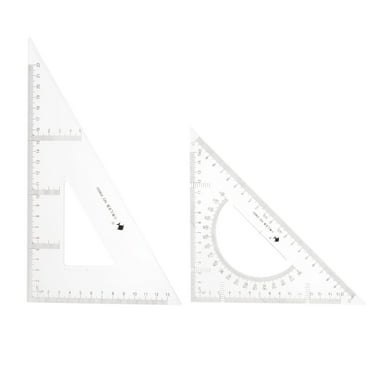 Uxcell 4piece Triangle Ruler Square Set 10cm 30/60 and 45/90 Degrees ...